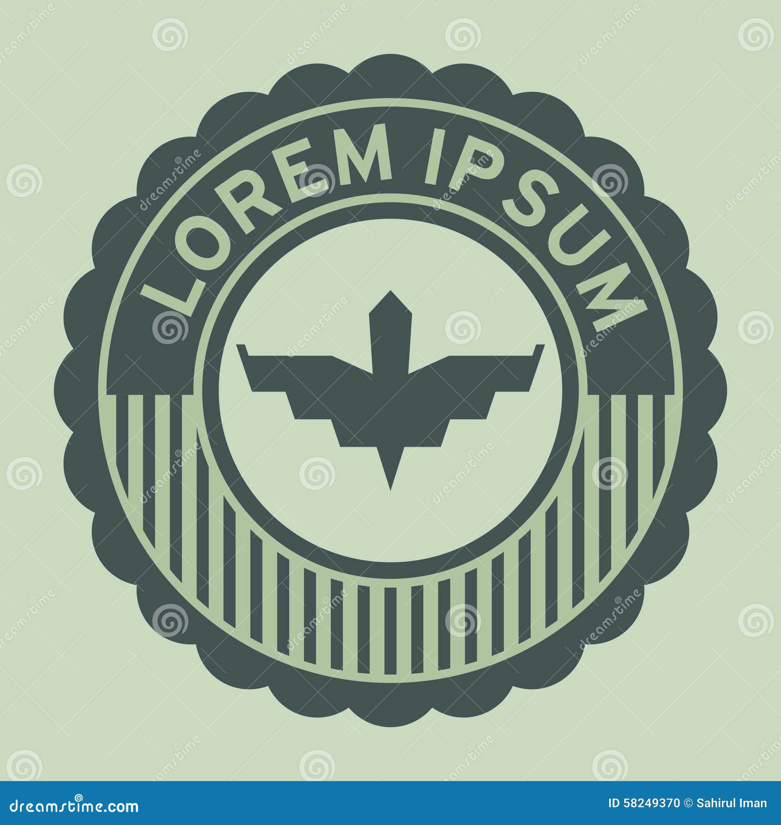 Simple Retro Logo Template stock vector. Illustration of font - 58249370