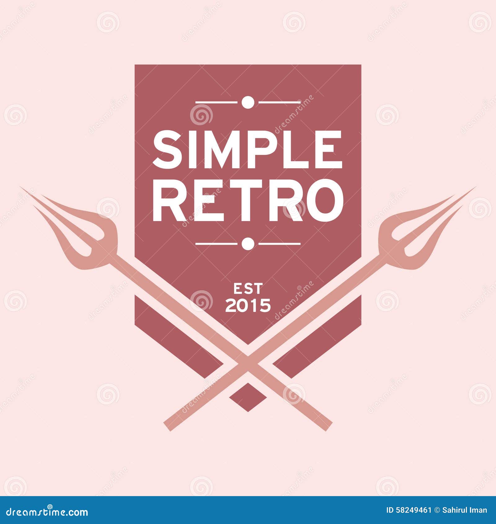 Simple Retro Logo Template stock vector. Illustration of retro - 58249461