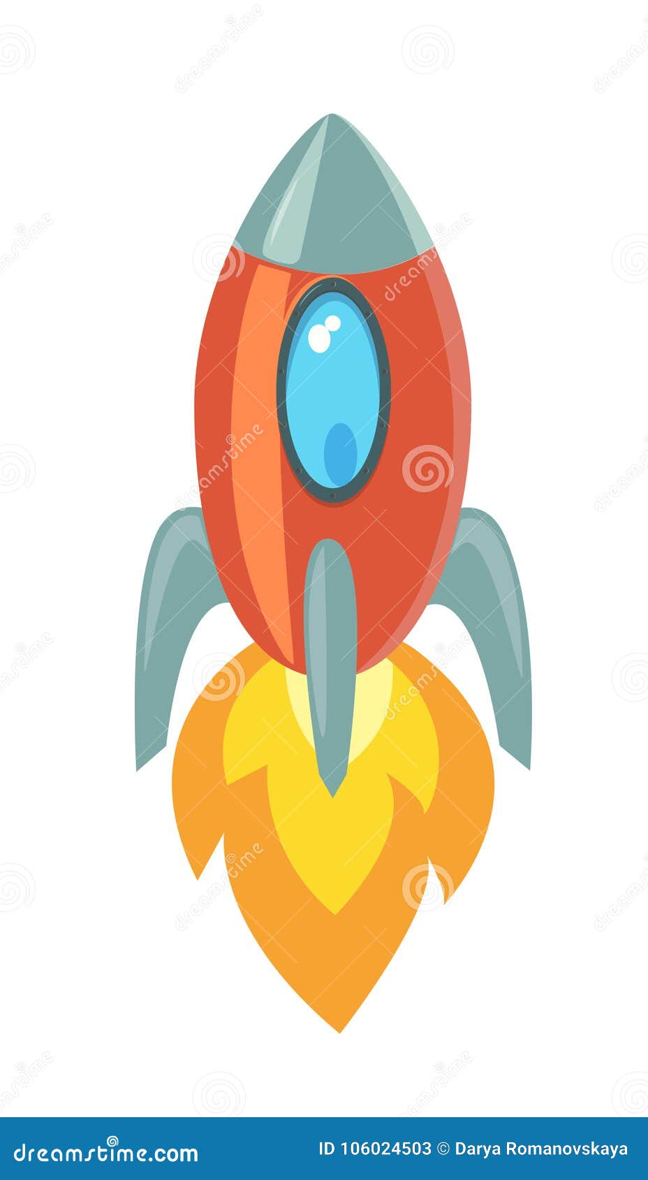 Simple Retro Spaceship Icon.take-off Space Ship Stock Vector ...