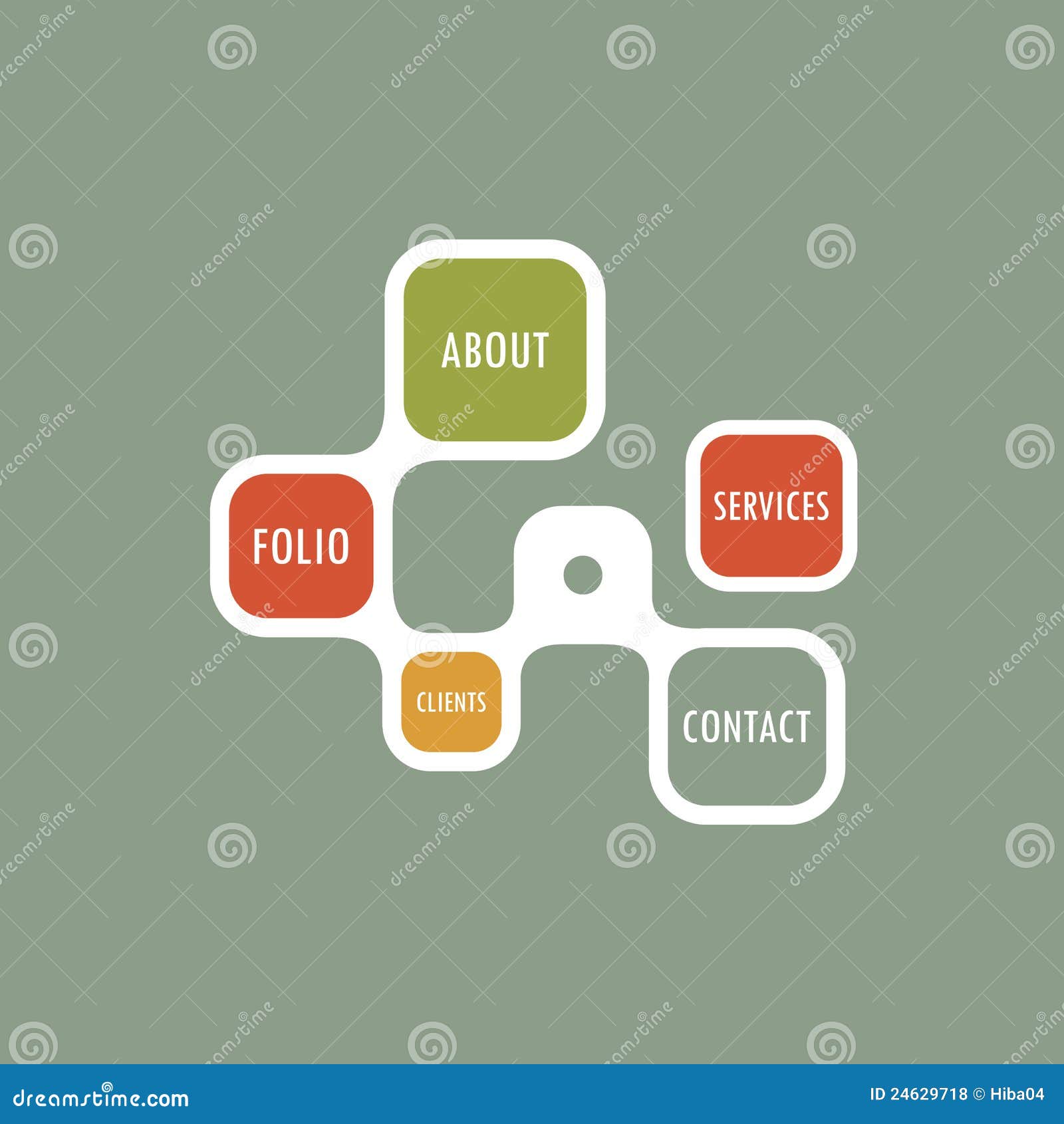 Simple Retro Style Vector Website Template Stock Vector - Illustration ...