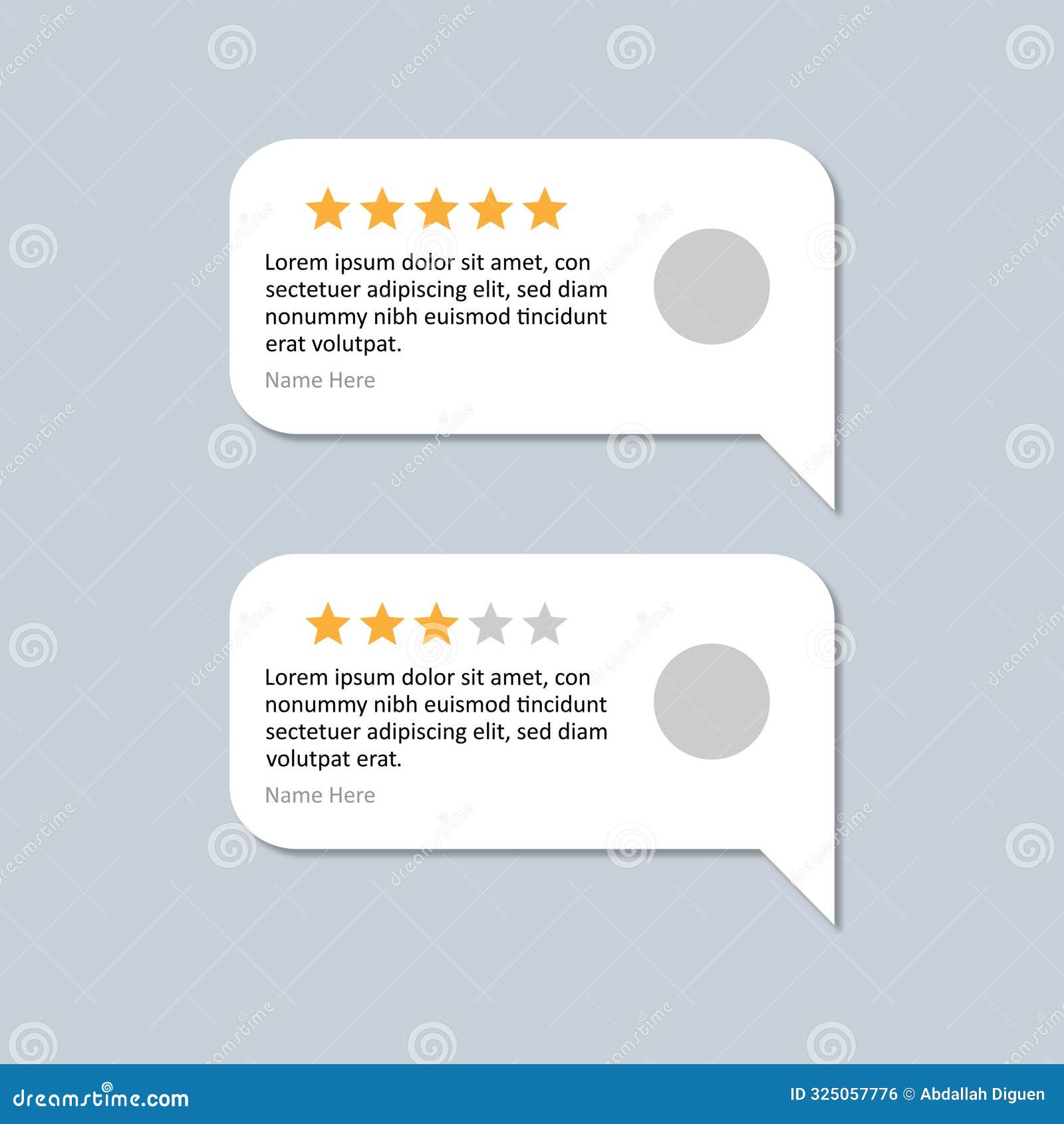 Simple Review Comment Template Stock Illustration - Illustration of ...