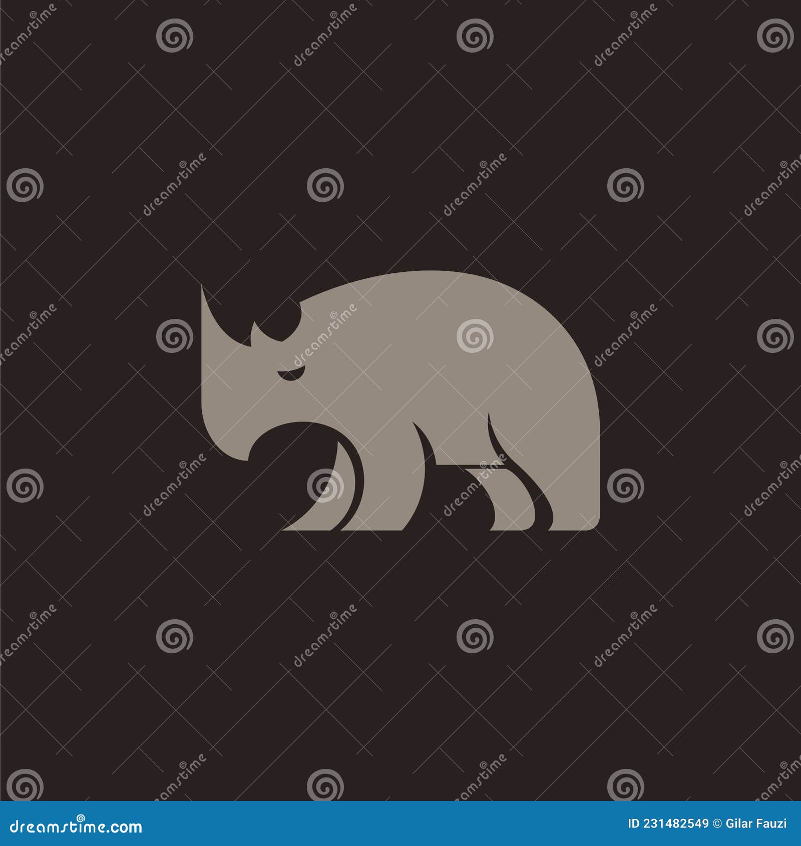 Simple rhino logo stock vector. Illustration of text - 231482549