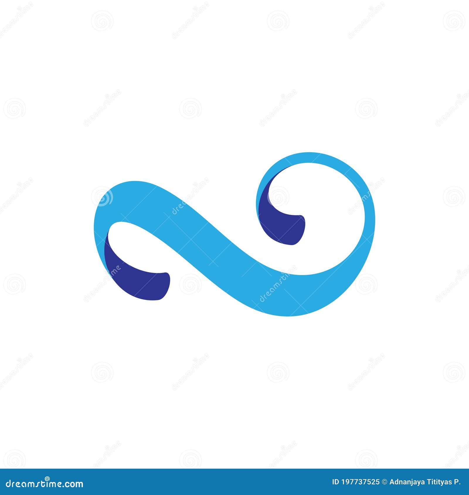 Simple Ribbon Motion 3d Logo Vector Stock Vector - Illustration of ...