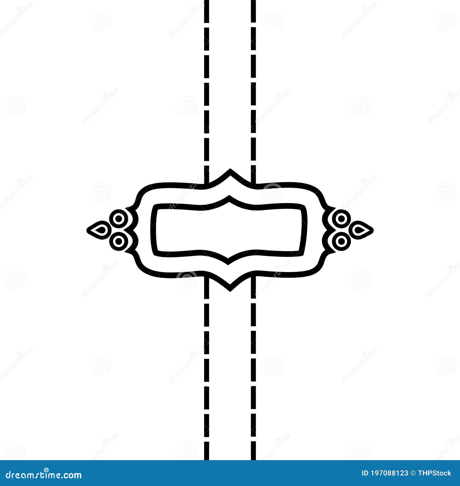 Simple Ribbon Vector stock vector. Illustration of outline - 197088123