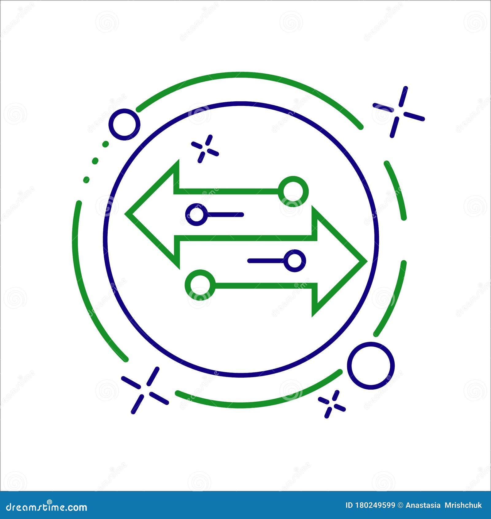 Simple Right and Left Arrow Icon. Vector Illustration Stock ...