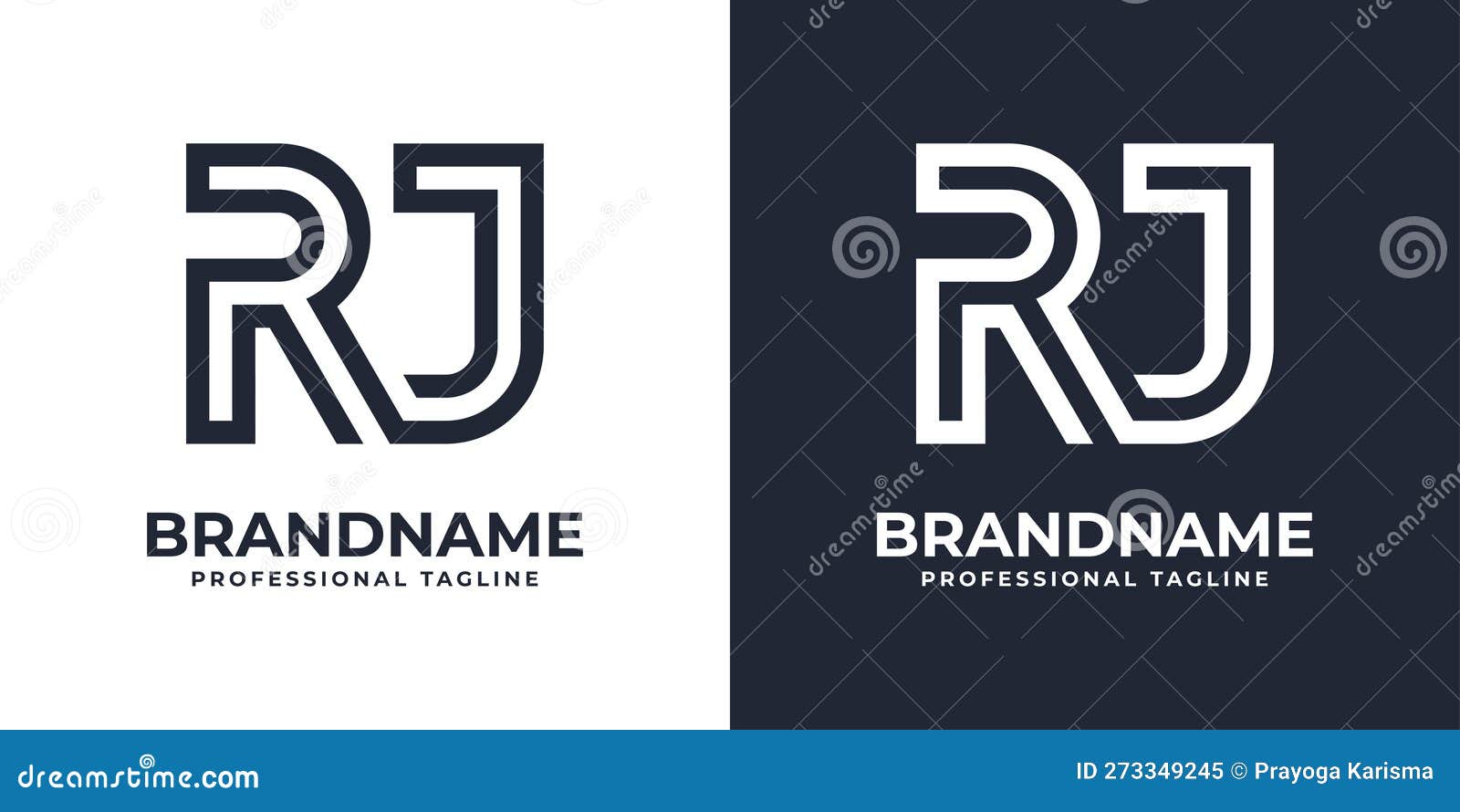Simple RJ Monogram Logo, Suitable for Any Business with RJ or JR ...