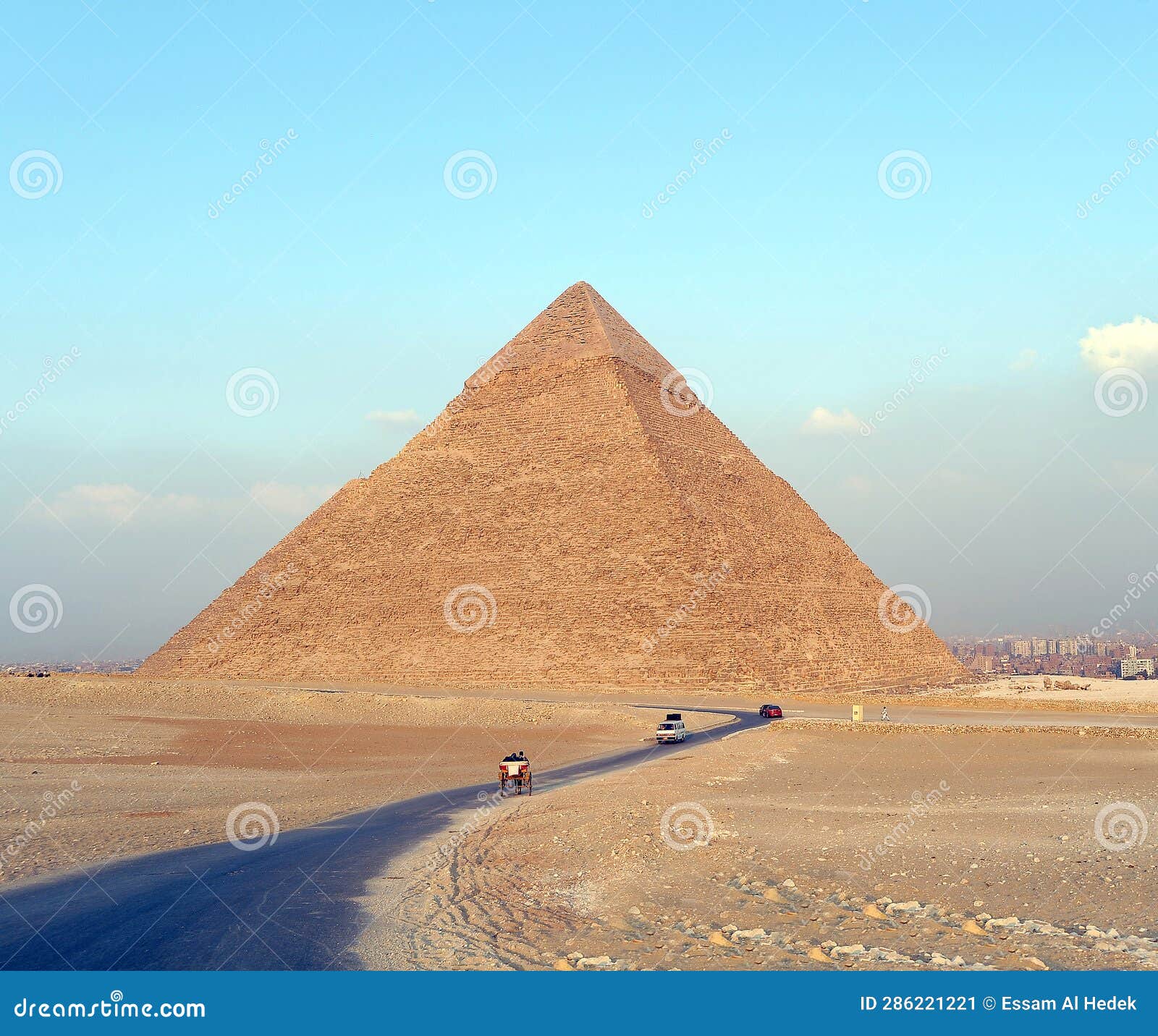 Great Pyramids of Giza at Egypt Stock Image - Image of ruins, desert ...