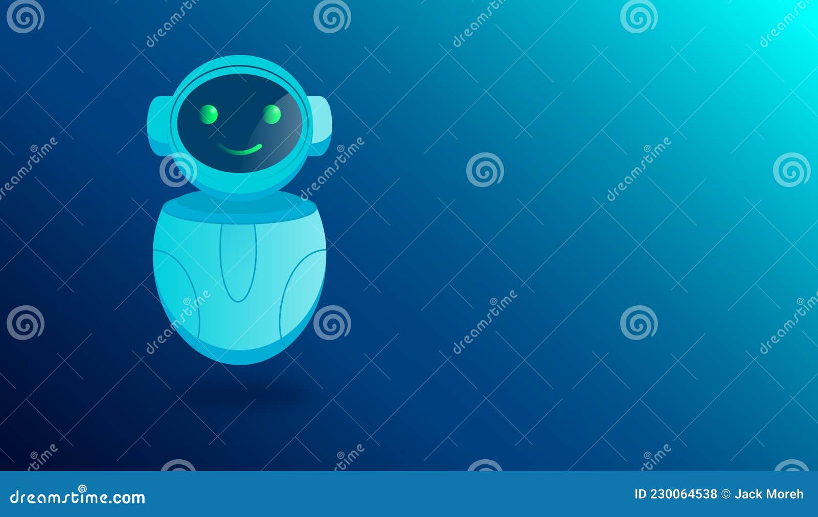 Simple Robot Head Silhouette Isolated On White. Vector Illustration ...