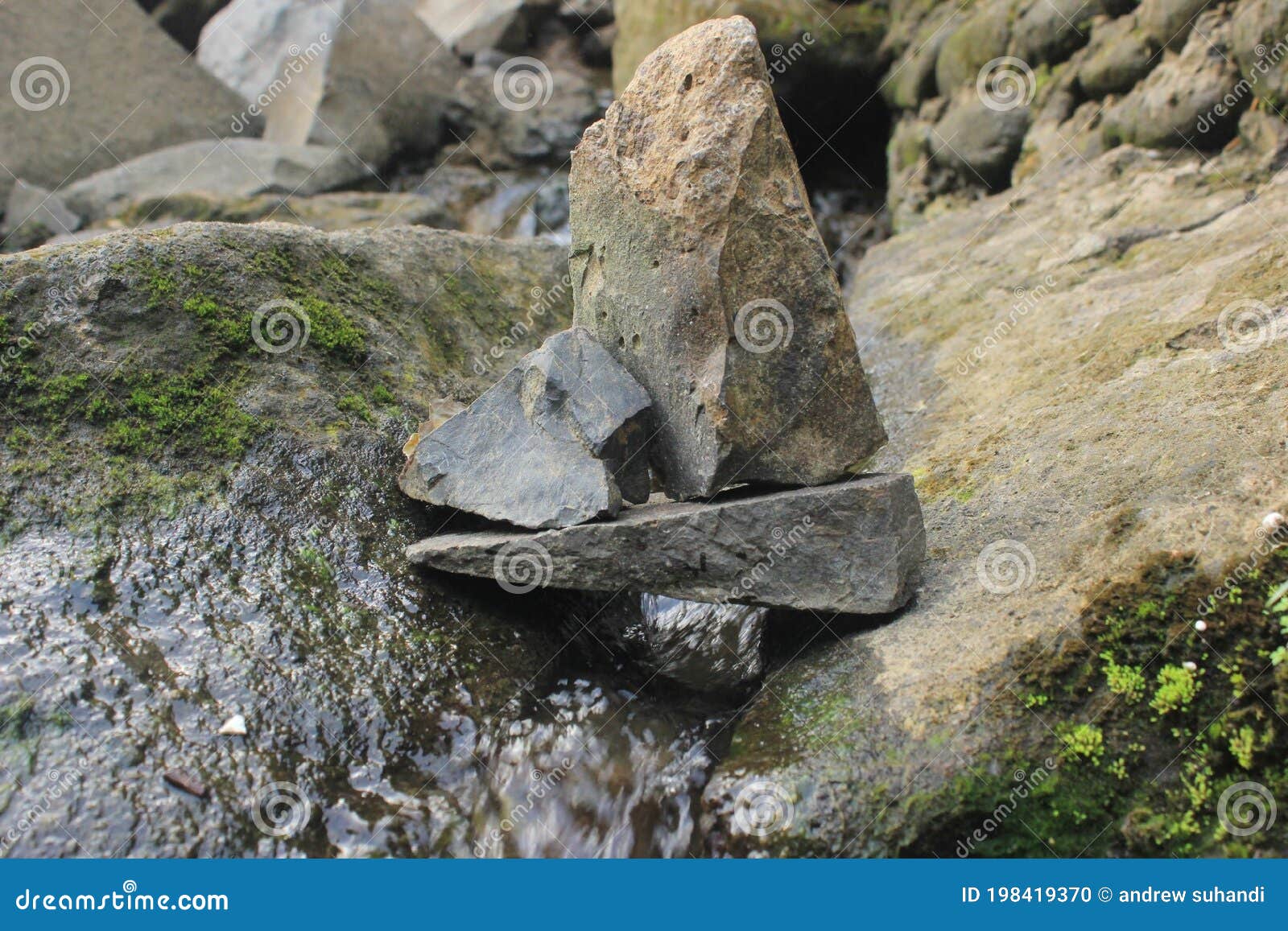 Simple Rock Balancing with Natural Background Stock Photo - Image of ...
