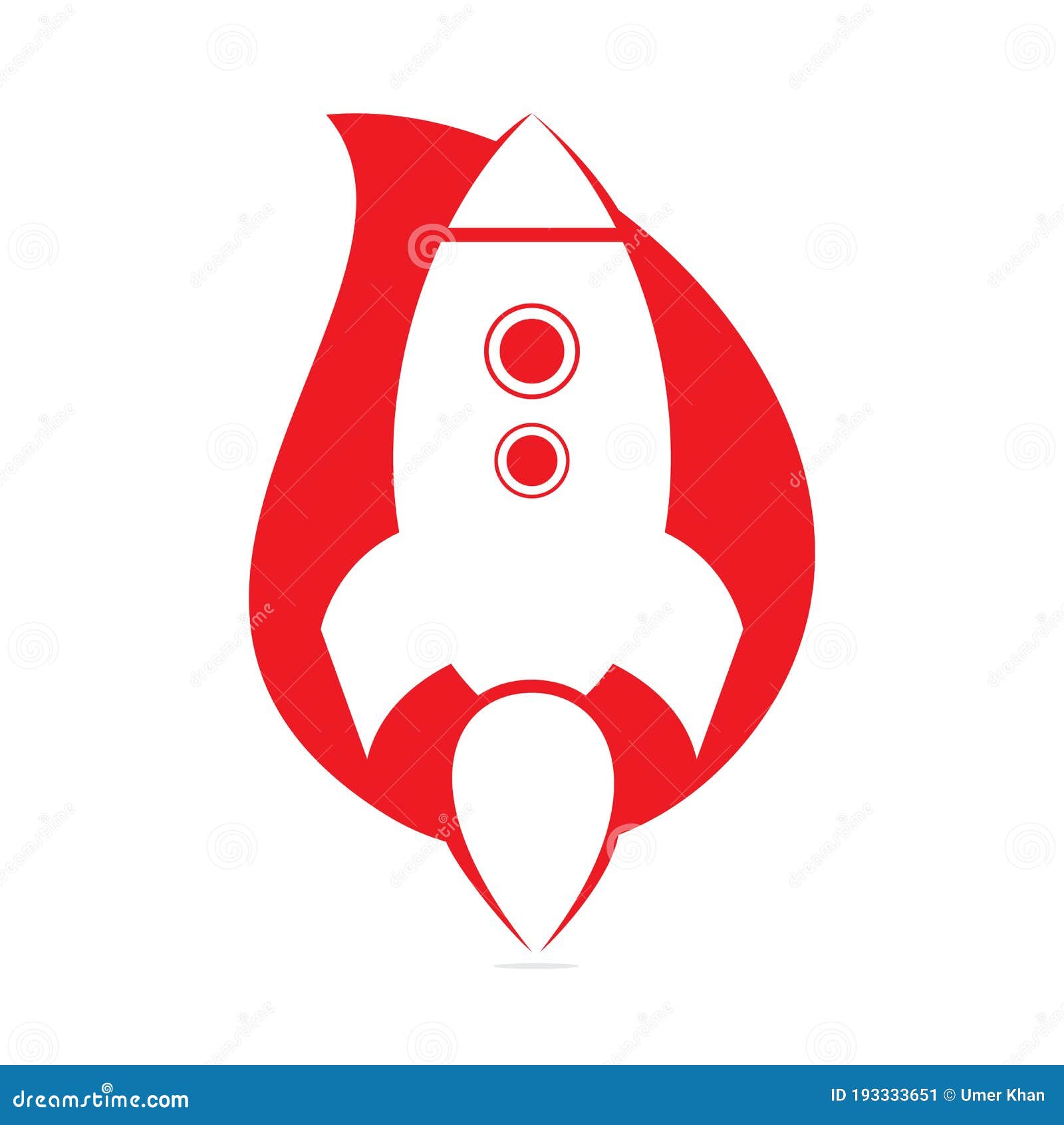 Simple Rocket Drop Shape Concept Logo Vector Stock Vector ...