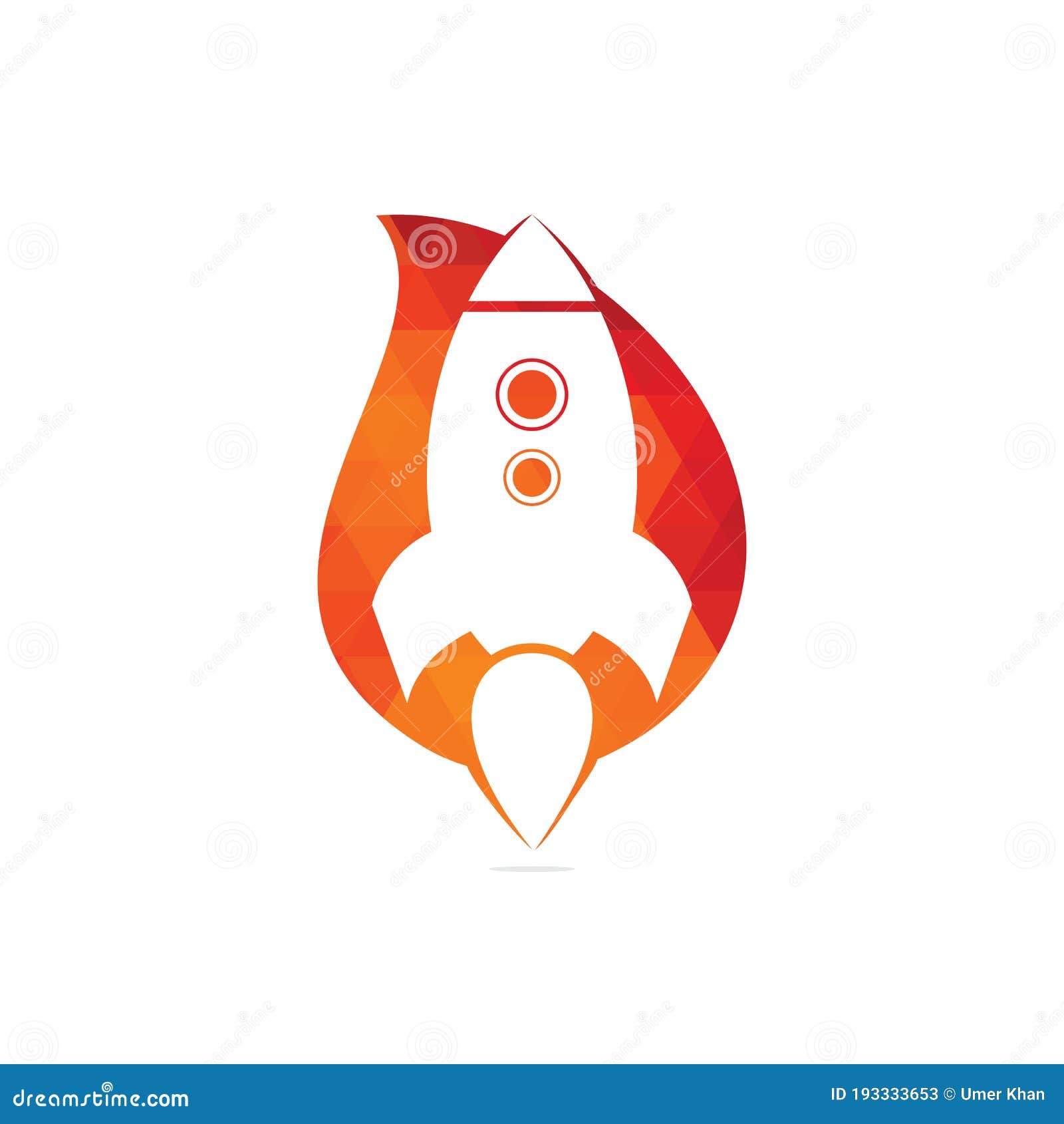 Simple Rocket Drop Shape Concept Logo Vector Stock Vector ...