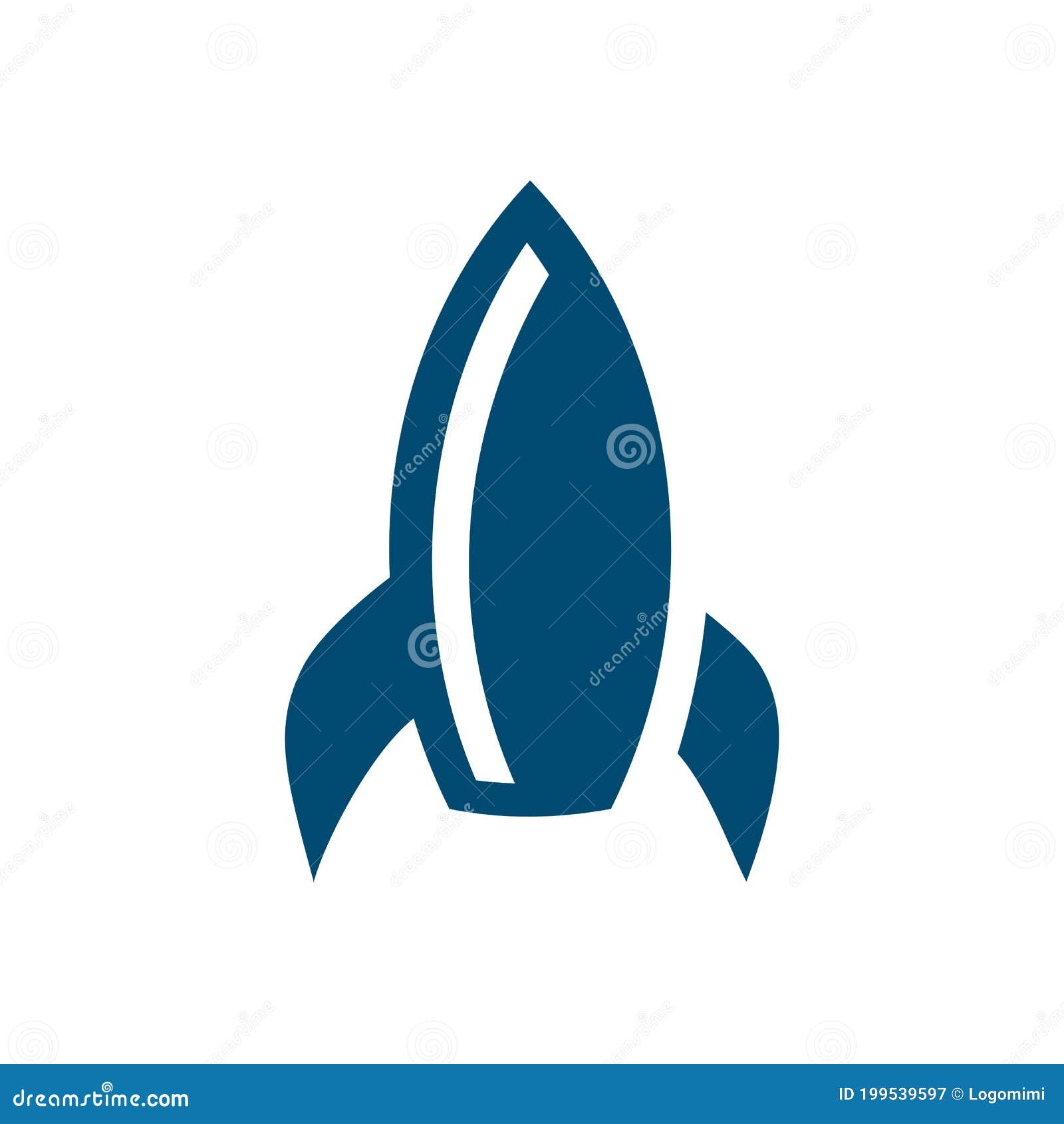 Simple Rocket Logo Icon Design Template Elements, Vintage Style Space ...