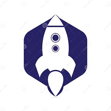 Simple Rocket Logo Vector. Rocket Logo Stock Vector - Illustration of ...