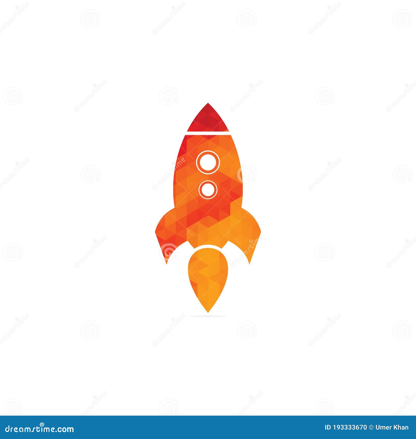Simple Rocket Logo Vector Design. Stock Vector - Illustration of ...