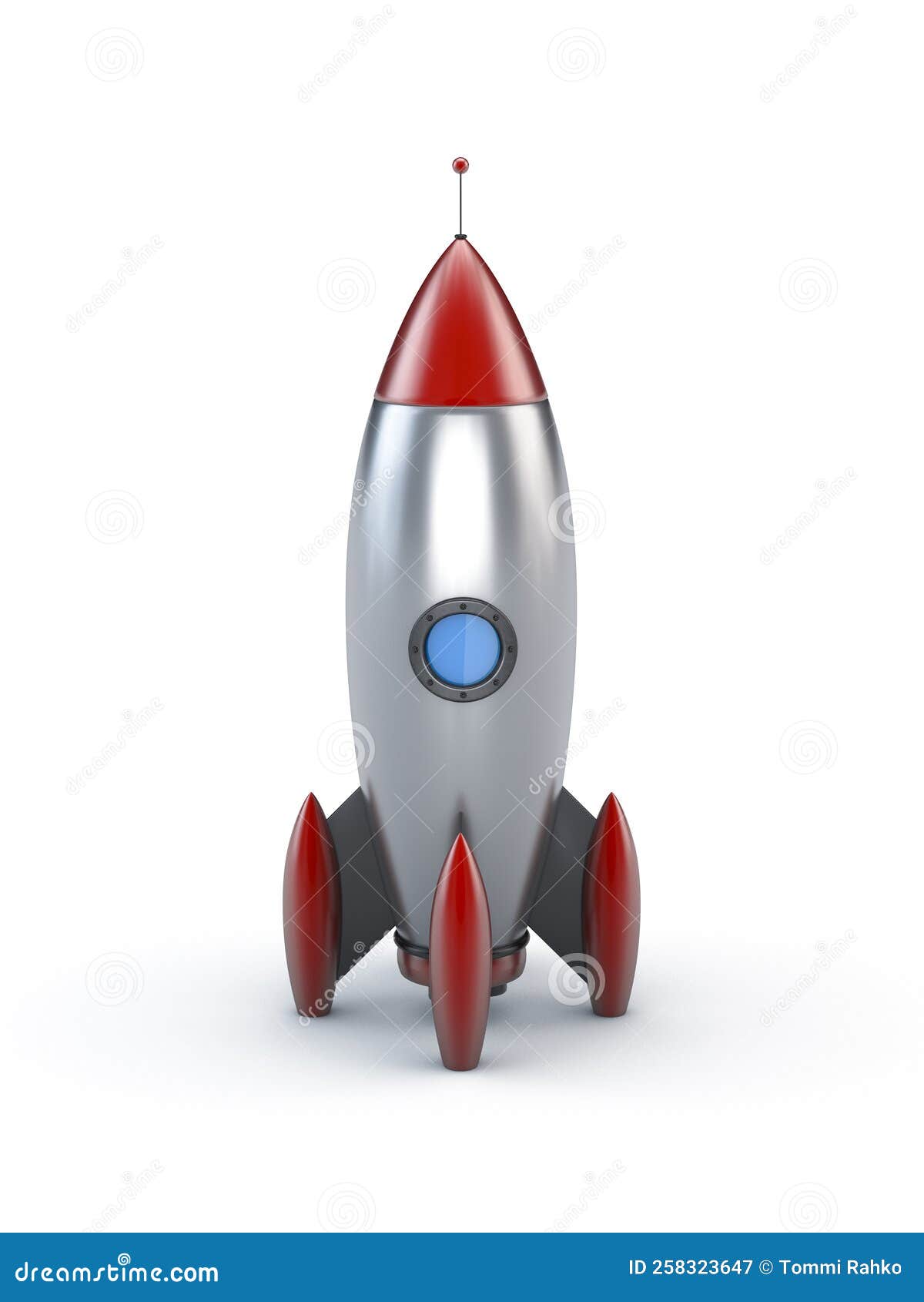 3d Render of a Rocket Isolated on White Background Stock Illustration ...
