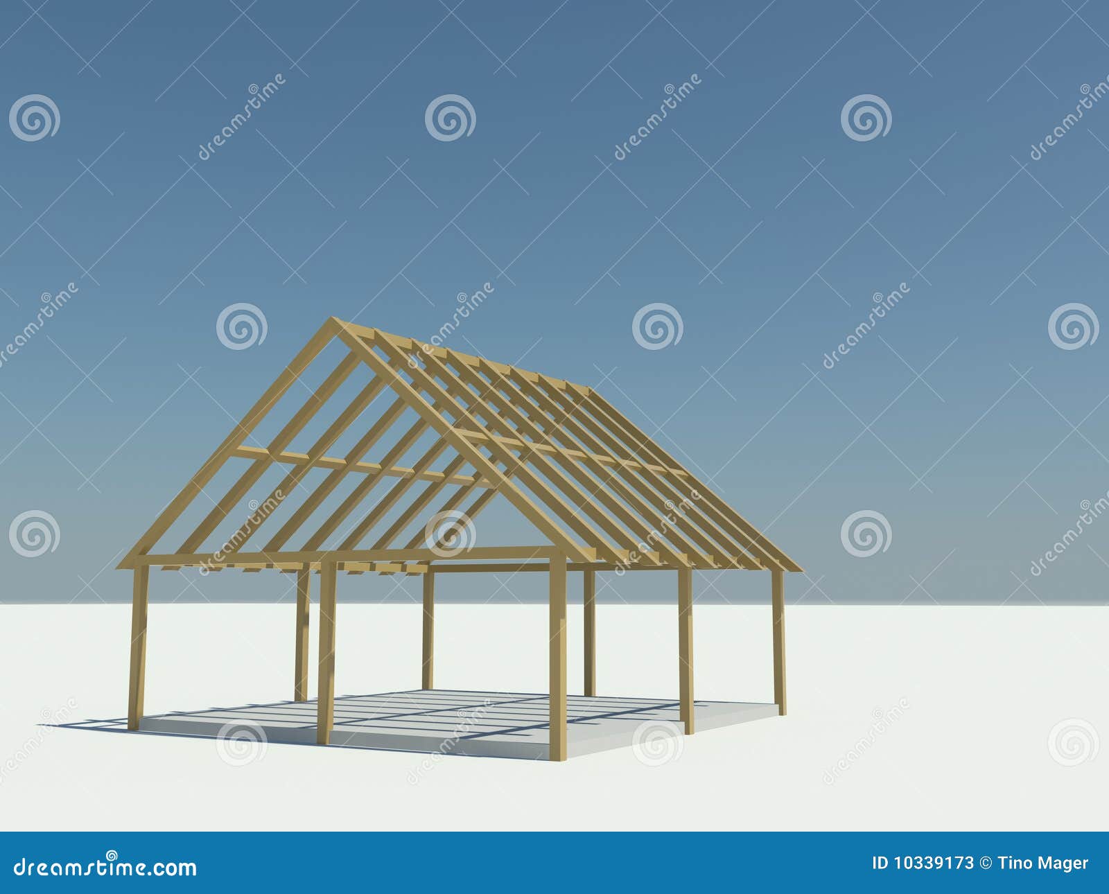 Simple roof construction stock illustration. Illustration of construct ...