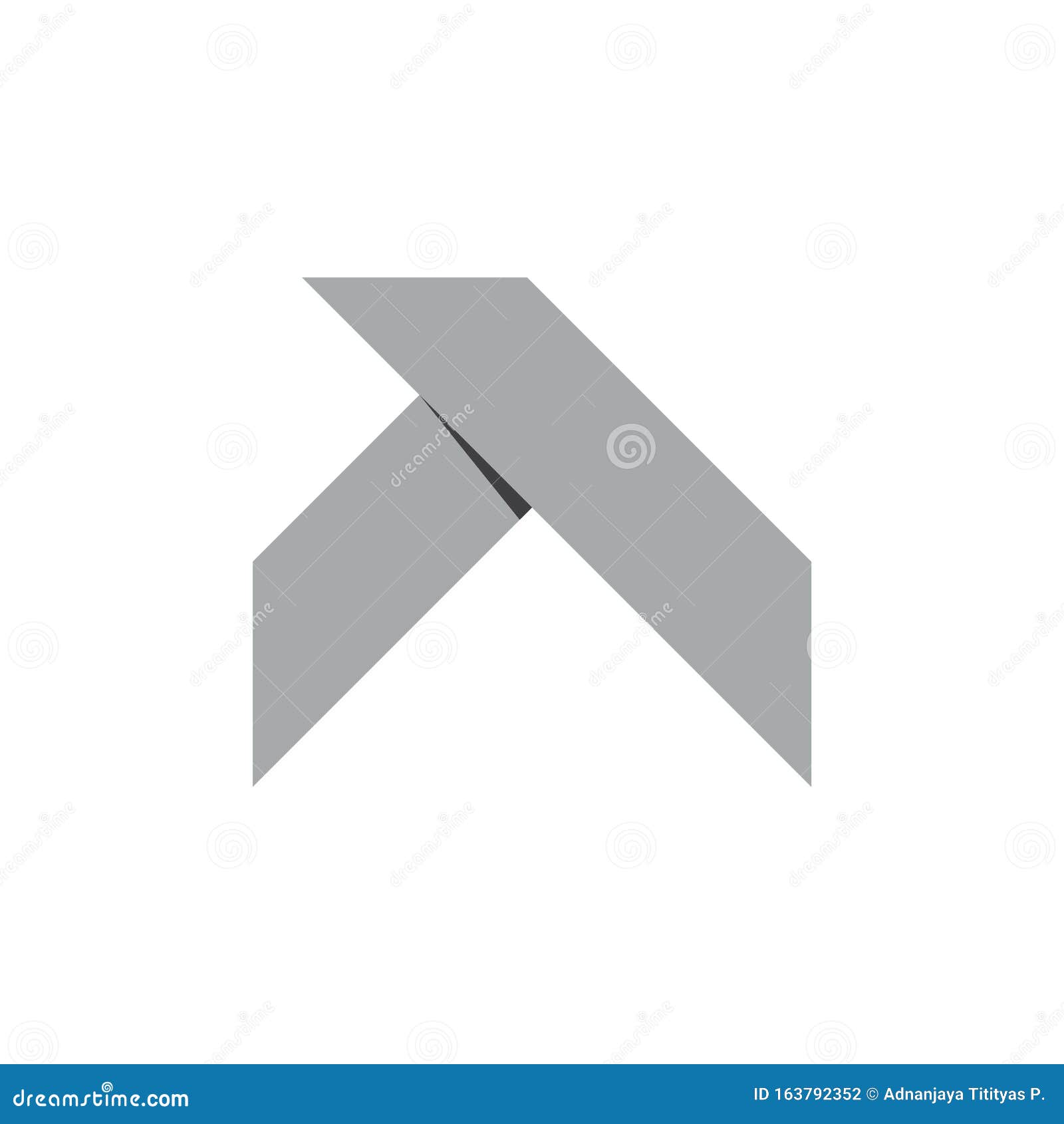 Simple Roof Shape Origami Design Symbol Vector Stock Vector ...