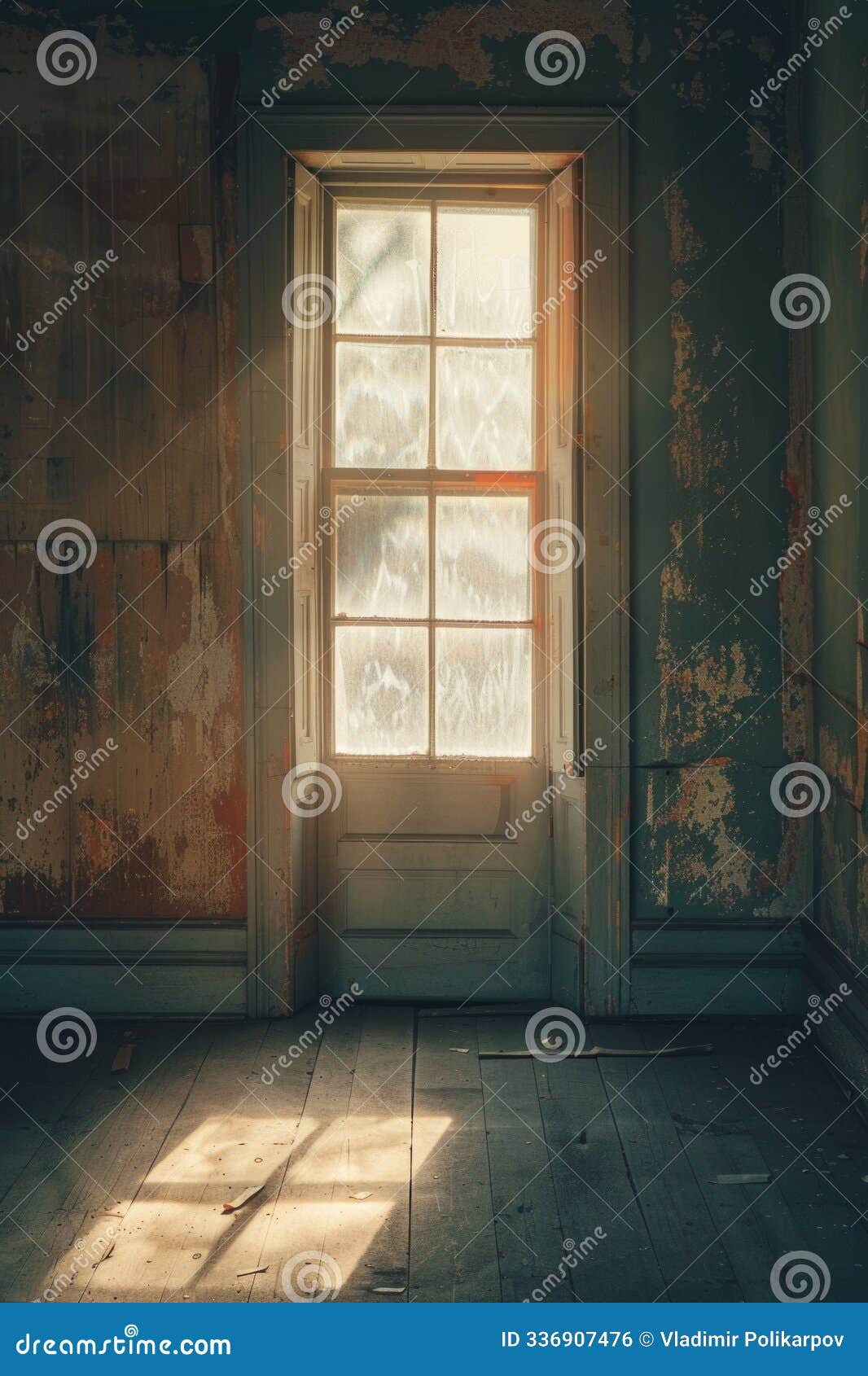 A Simple Room with a Door and a Window Stock Photo - Image of interior ...