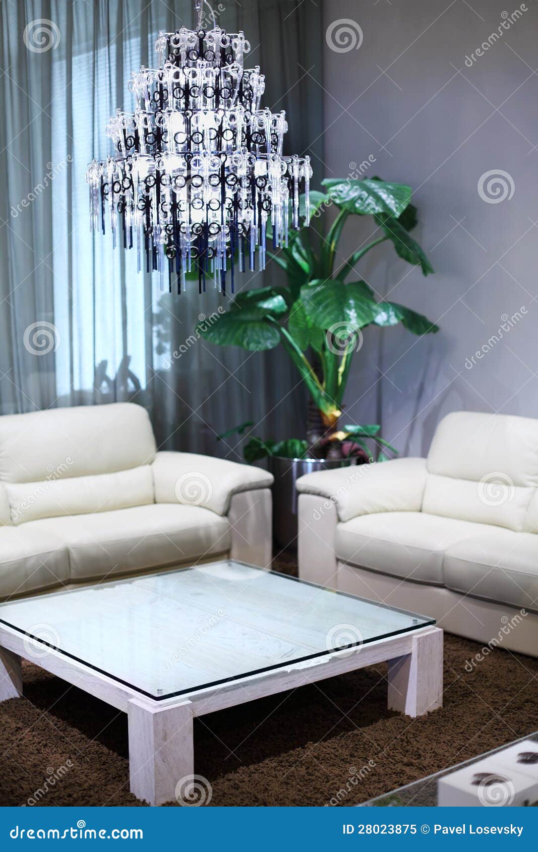 Simple Room in Modern Style Stock Image - Image of design, furniture ...