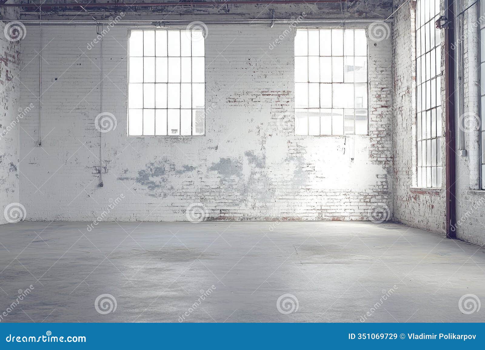 A Simple Room with Windows and a Fire Hydrant, Ready for Use Stock ...