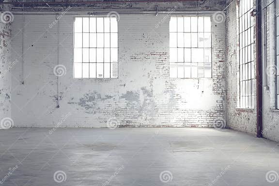 A Simple Room with Windows and a Fire Hydrant, Ready for Use Stock ...