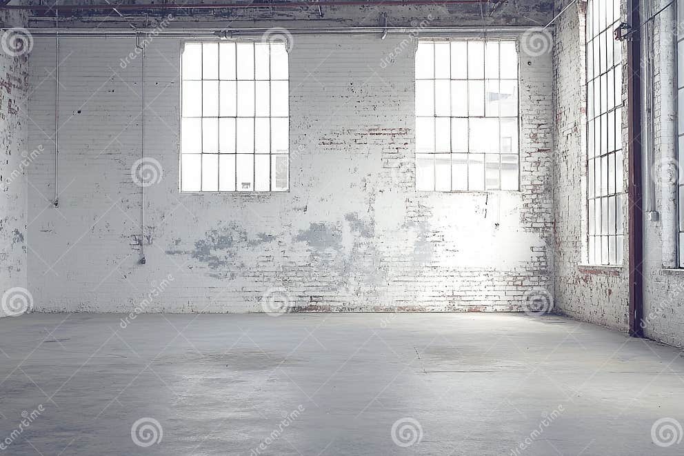 A Simple Room with Windows and a Fire Hydrant, Ready for Use Stock ...