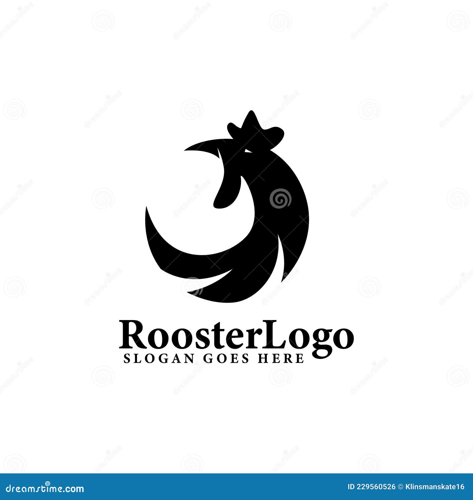 Simple Rooster Logo Design Template Stock Vector - Illustration of ...