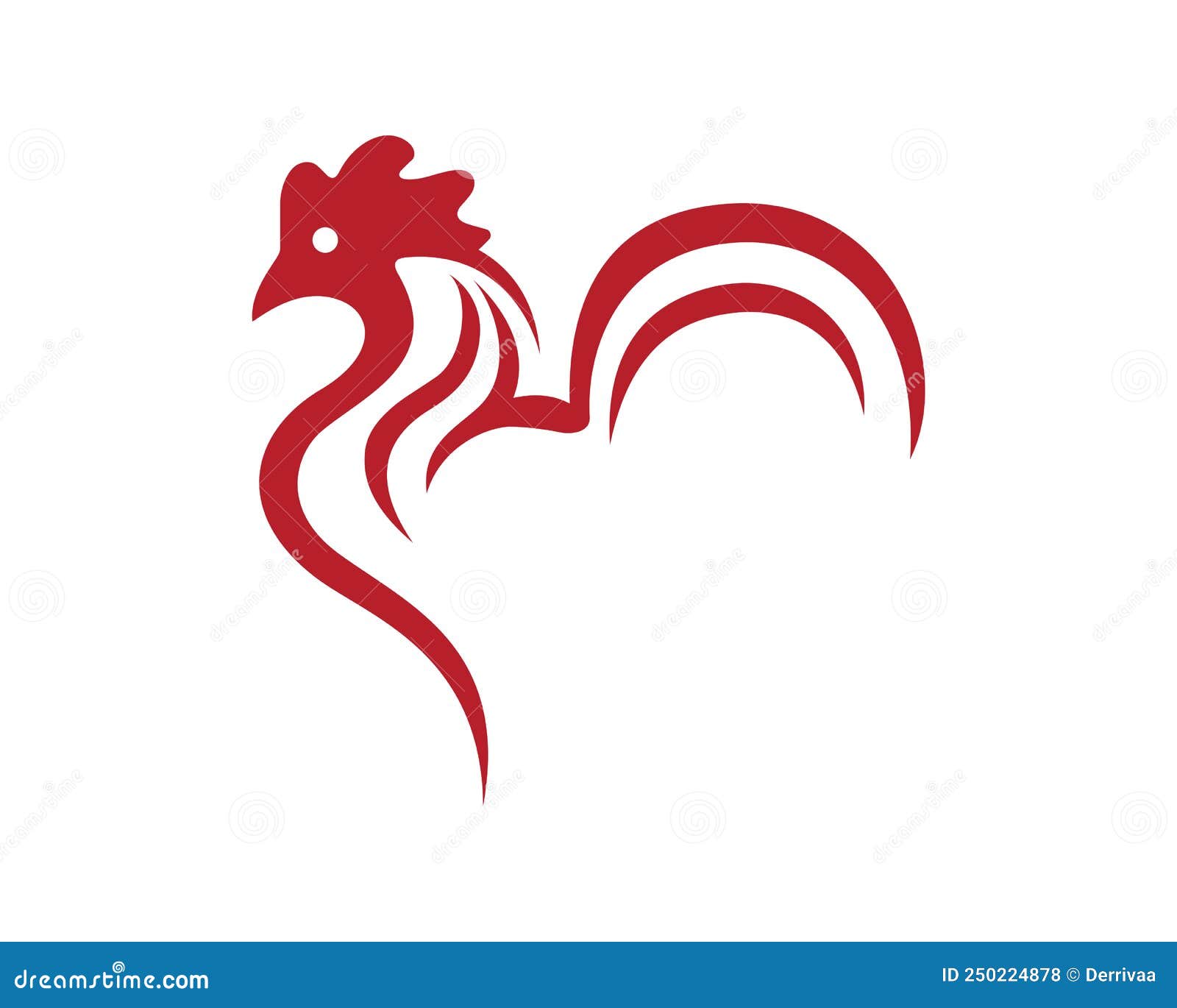 Simple Rooster Visualized with Silhouette Style Stock Vector ...