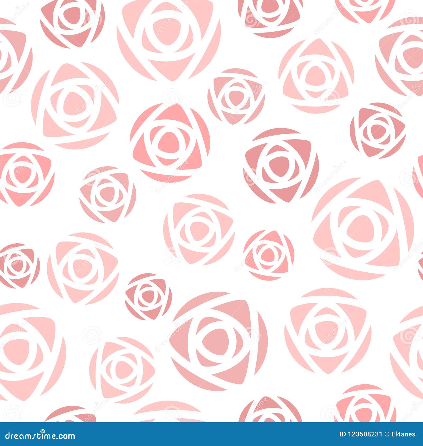 Simple rose pattern stock vector. Illustration of design - 123508231