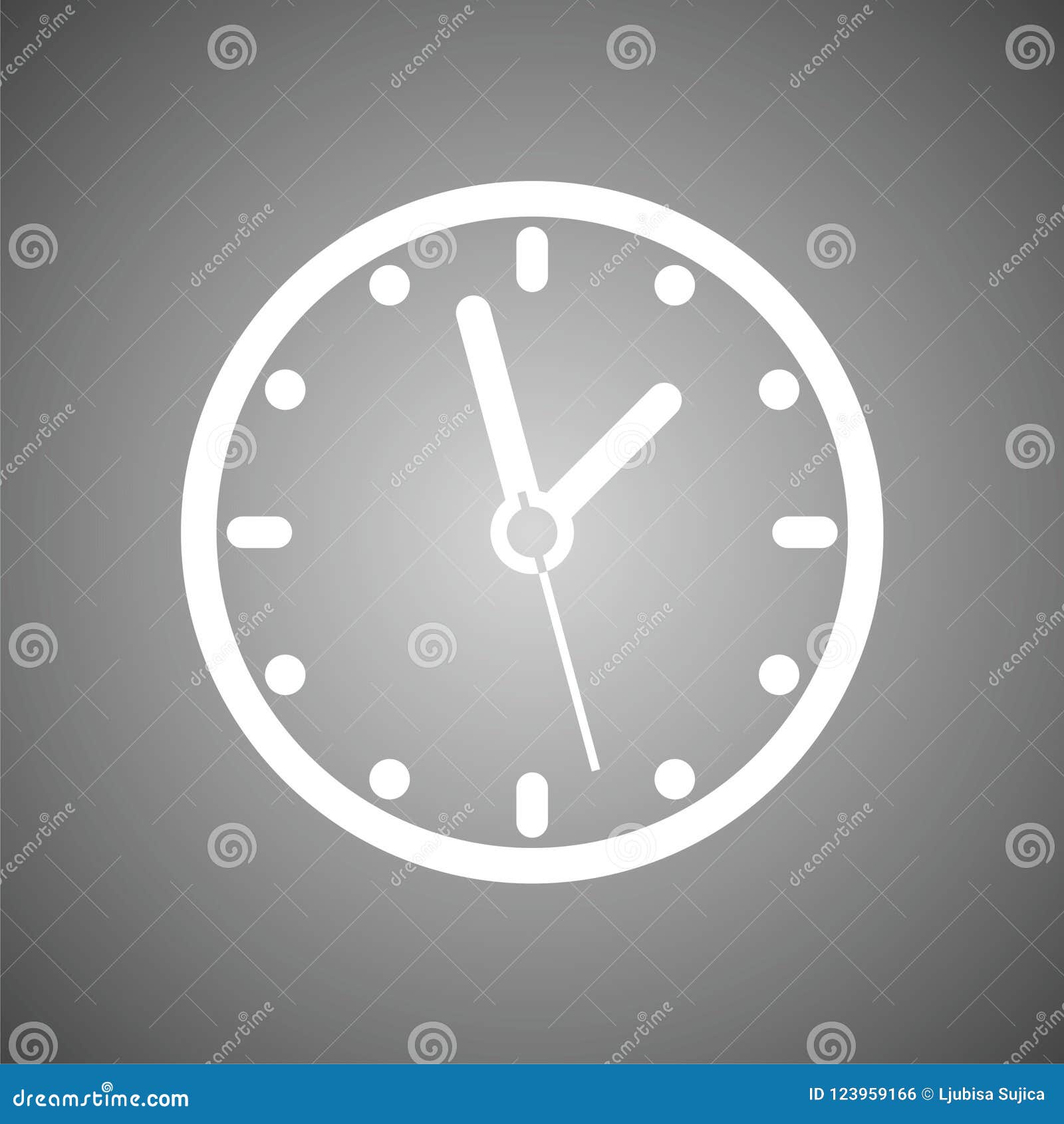 Simple Round Clock, Vector Illustration Stock Vector - Illustration of ...