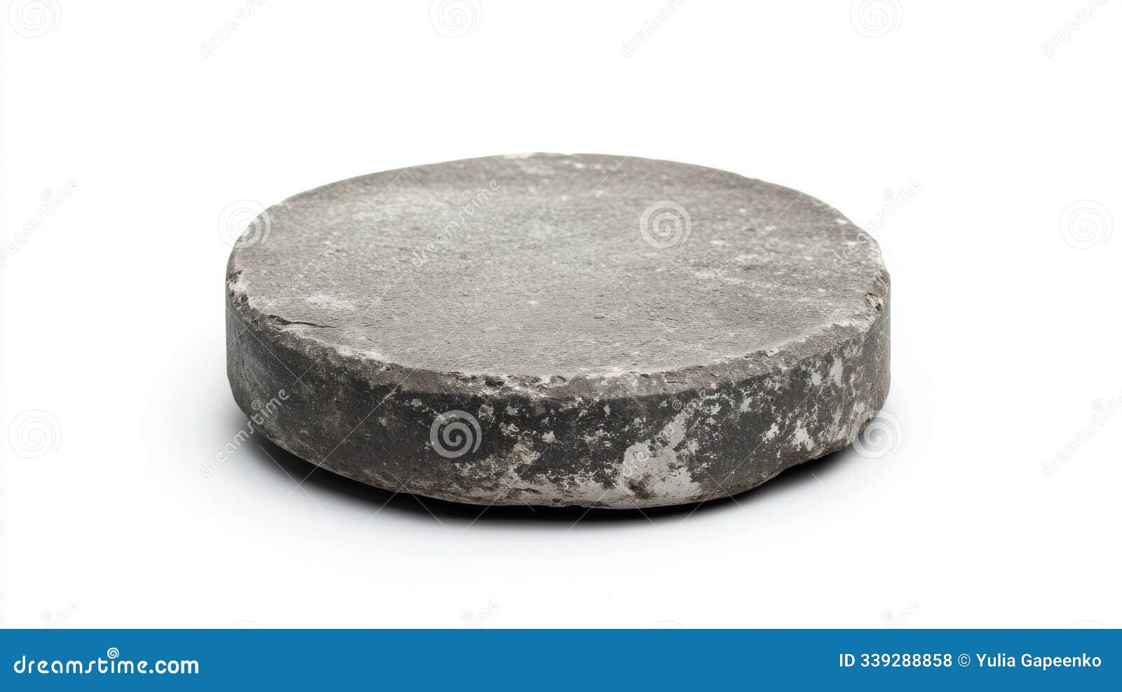 Simple Round Concrete Object with a Smooth Surface on a White Backdrop ...