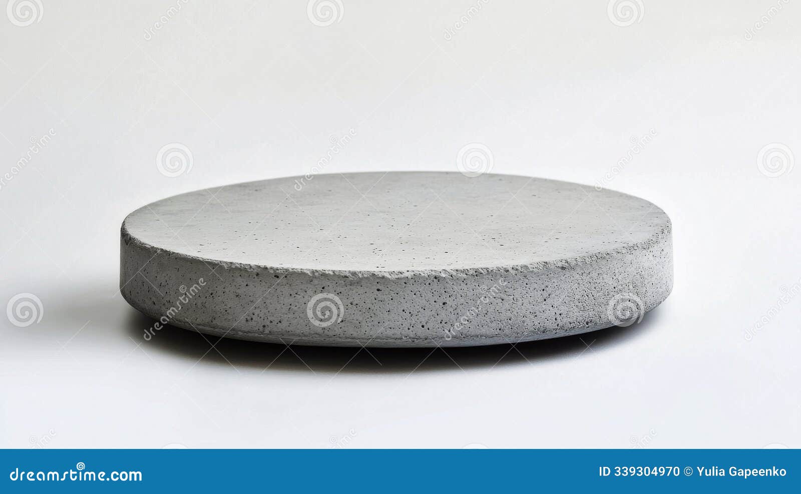 Simple Round Concrete Object with a Smooth Surface on a White Backdrop ...