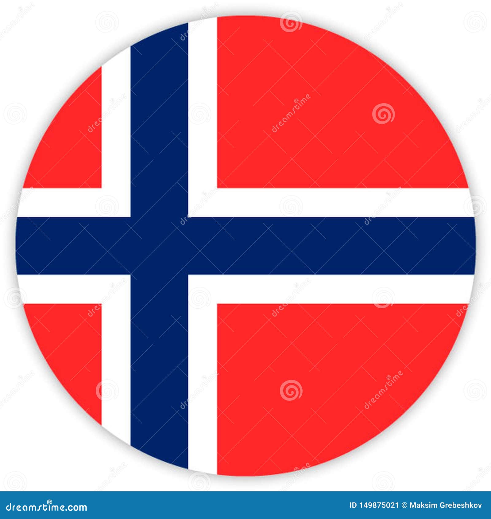 Simple Round Flag . Vector Illustration Stock Illustration ...