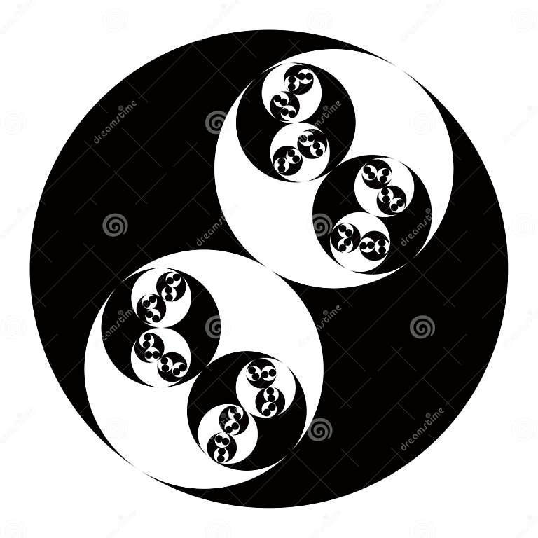 Simple round fractal stock vector. Illustration of element - 280271720