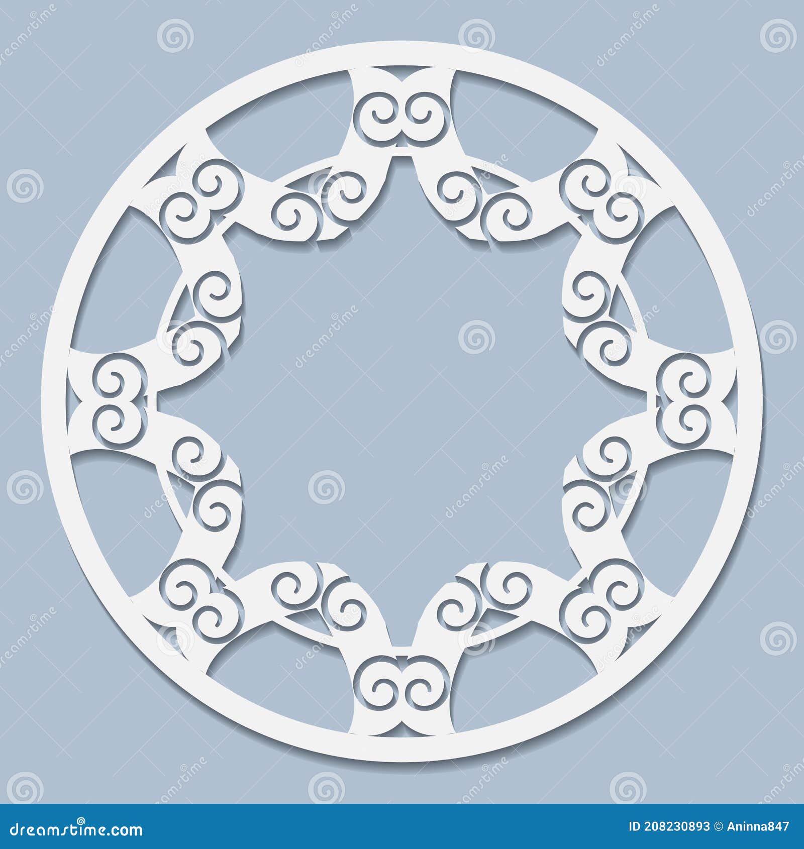 Simple Round Frame, Template for Design Stock Vector - Illustration of ...