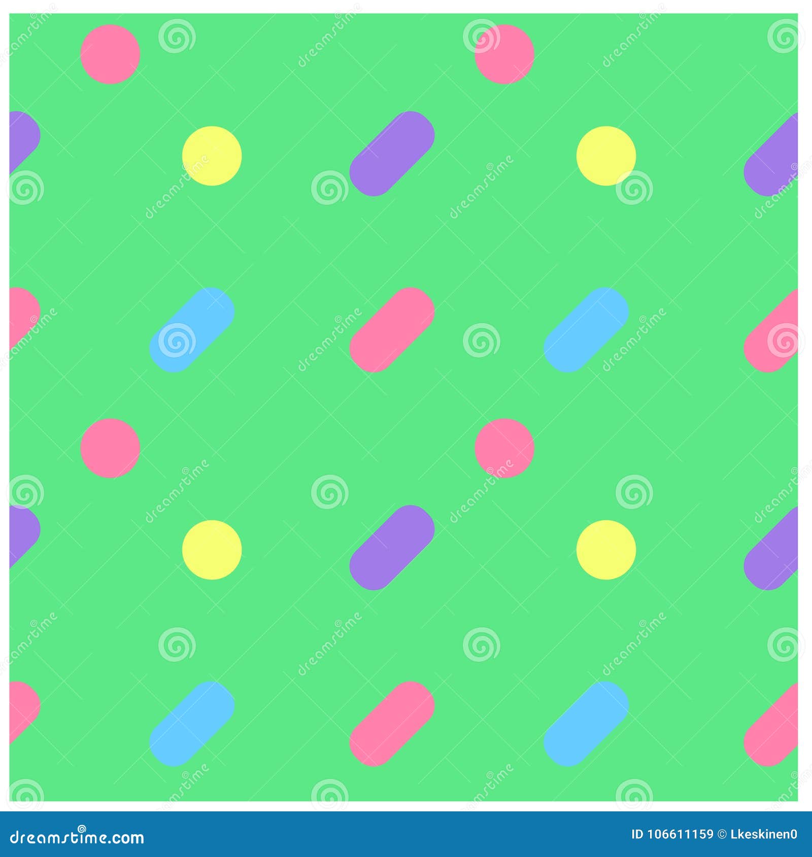 Simple and Round Friendly Seamless Pattern Stock Vector - Illustration ...