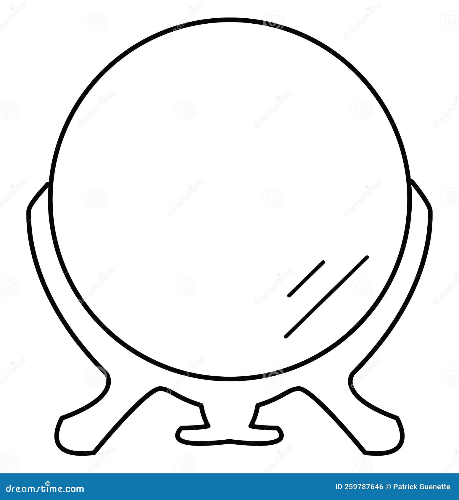 Simple Round Mirror, Icon Icon Stock Vector - Illustration of modern ...