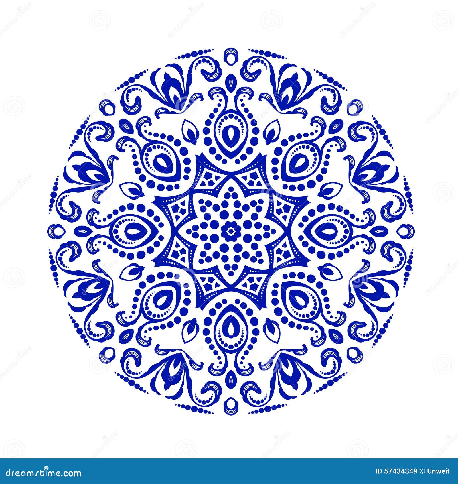 Simple round ornament stock vector. Illustration of simple - 57434349