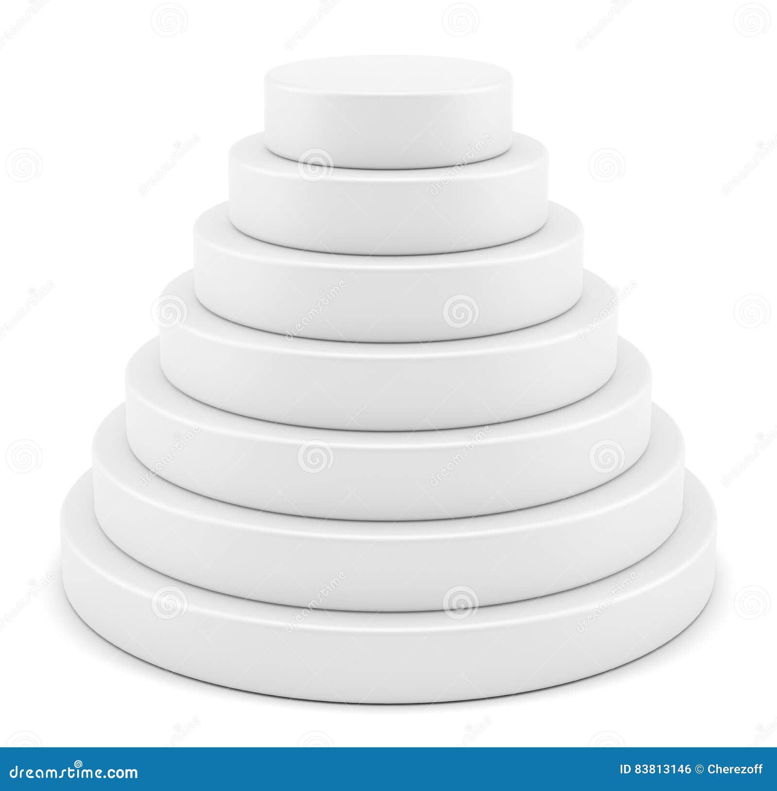 Simple Round Pyramid Display Stock Illustration - Illustration of ...