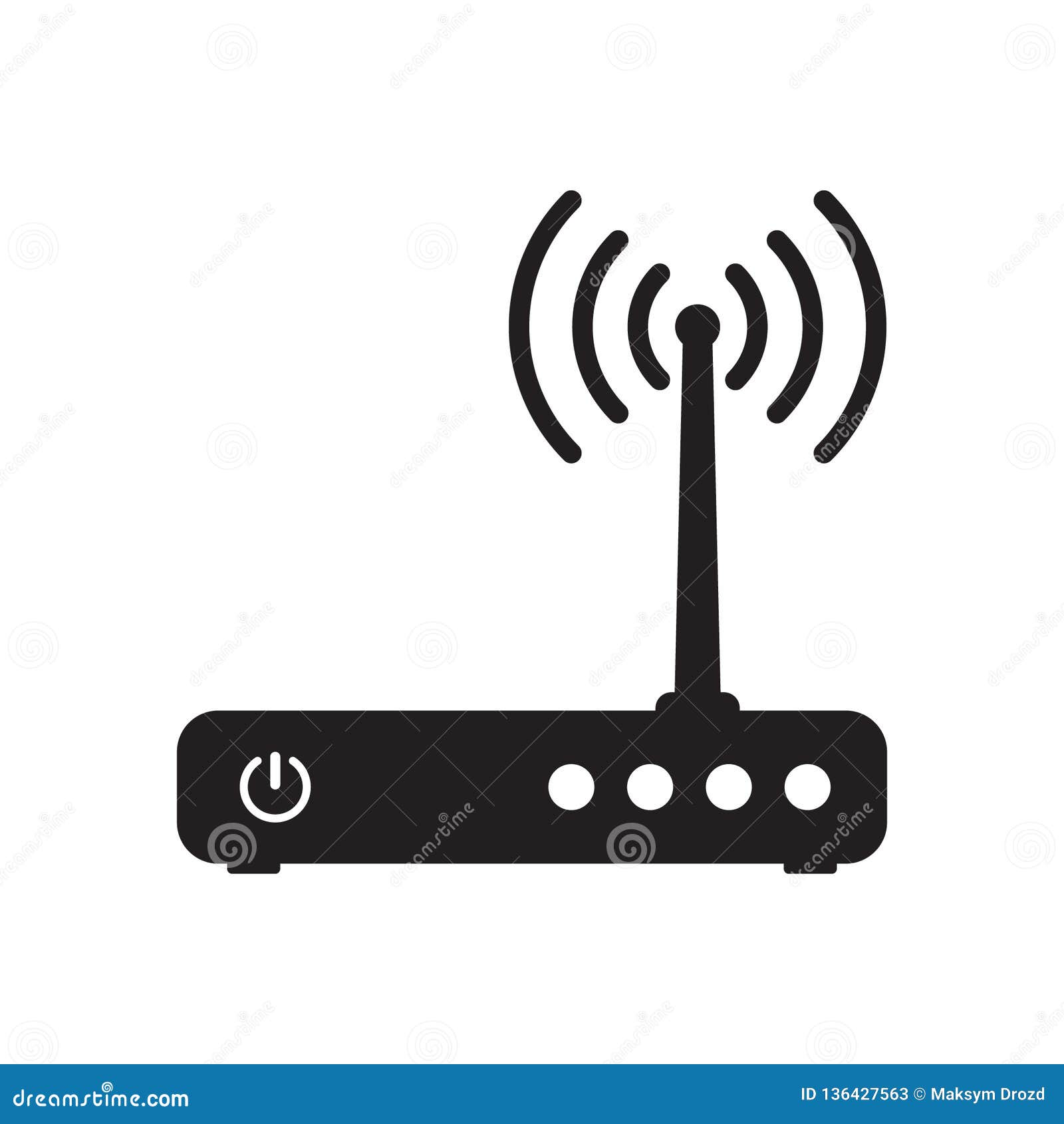 Simple router vector icon stock illustration. Illustration of ...