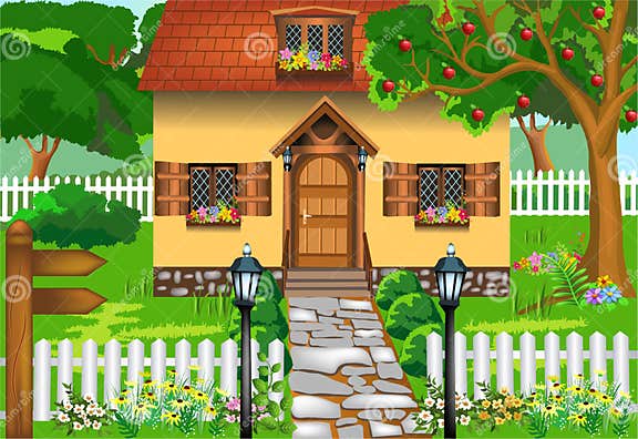 Simple rustic house stock vector. Illustration of path - 50629307