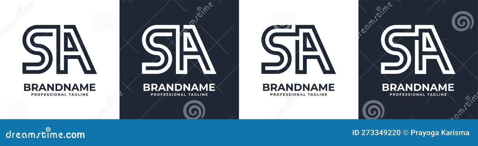 Simple SA Monogram Logo, Suitable for Any Business with SA or AS ...