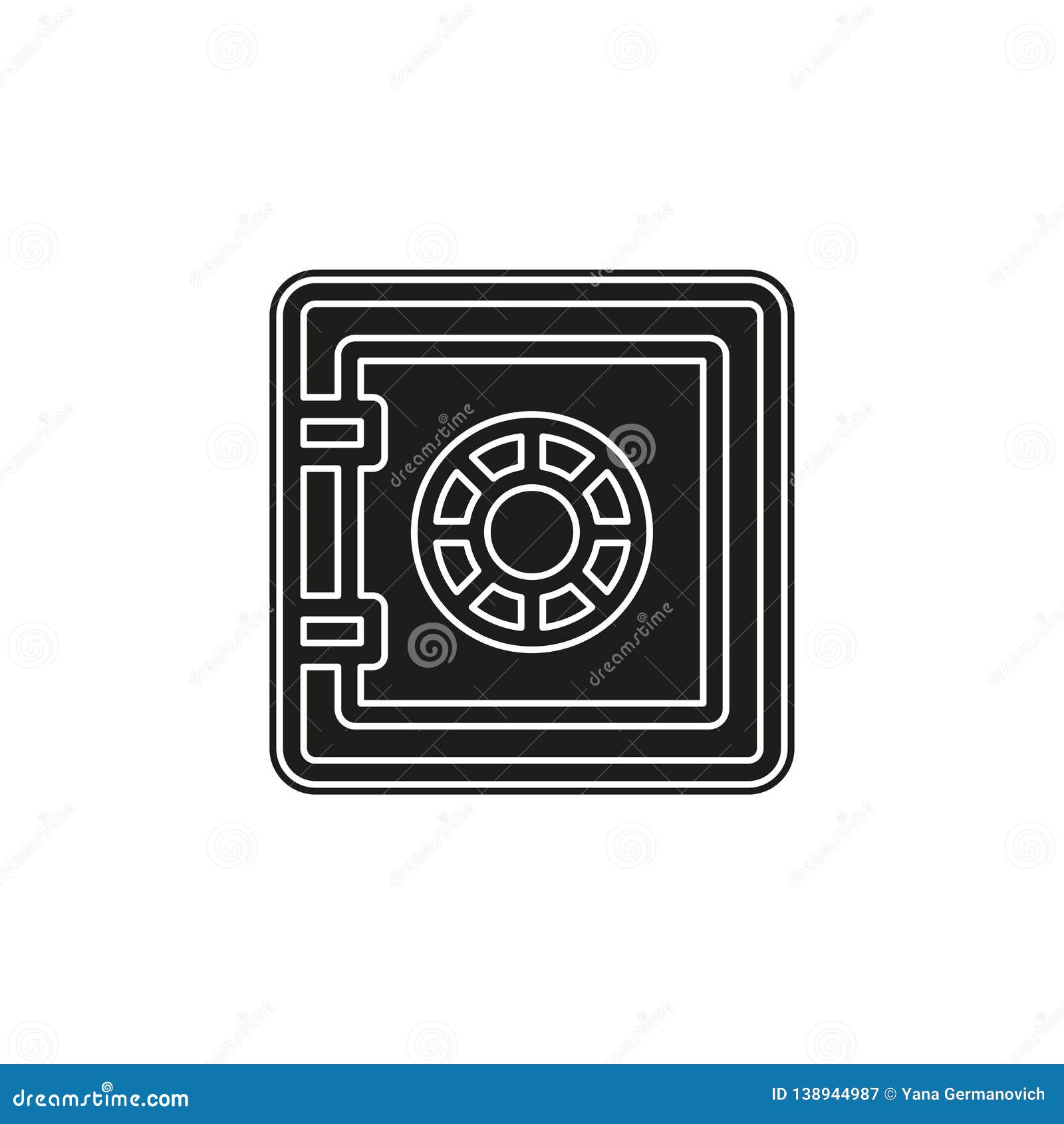 Simple Safe Vector Icon stock illustration. Illustration of vector ...