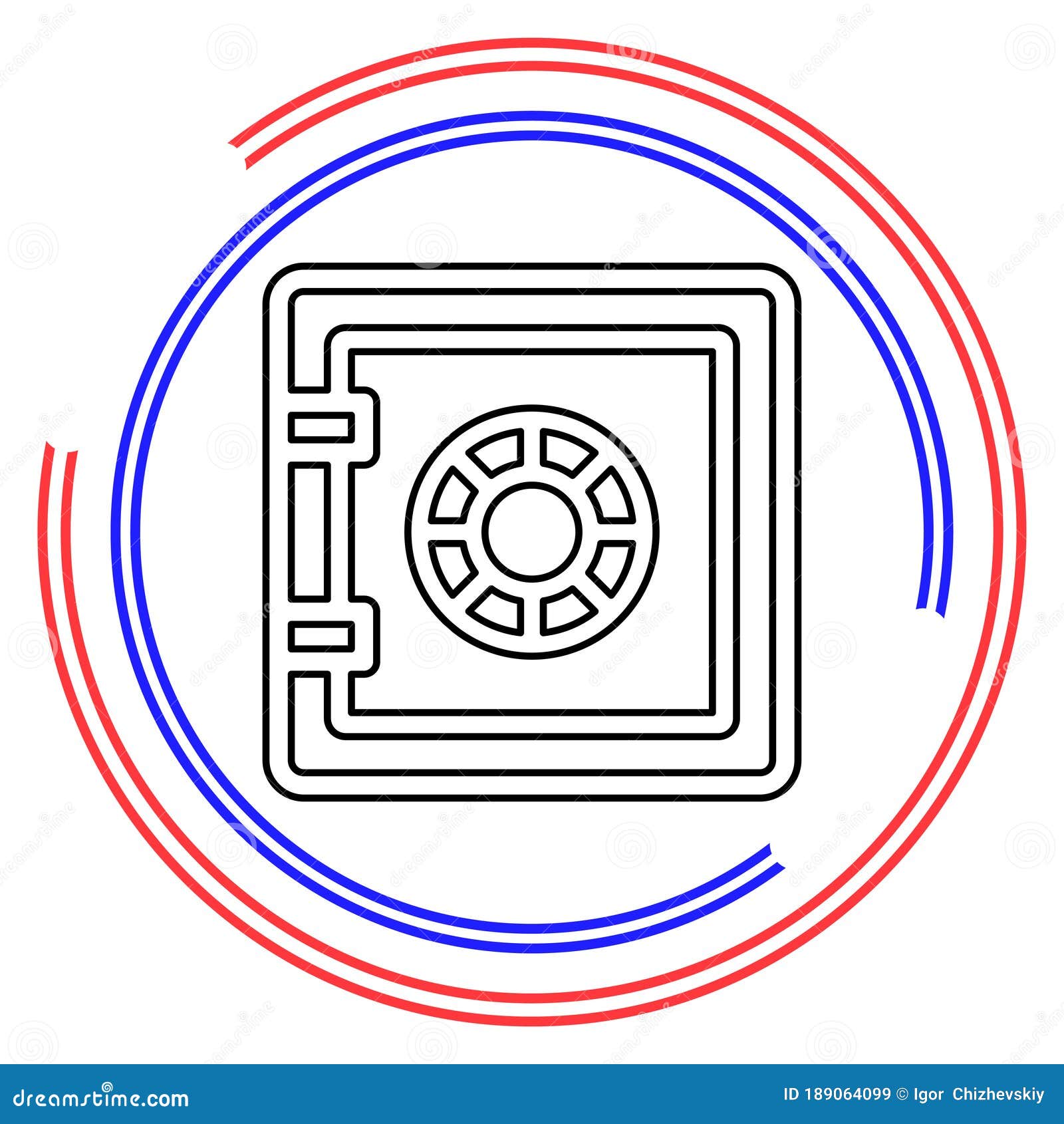 Safe vector icon stock illustration. Illustration of digital - 189064099