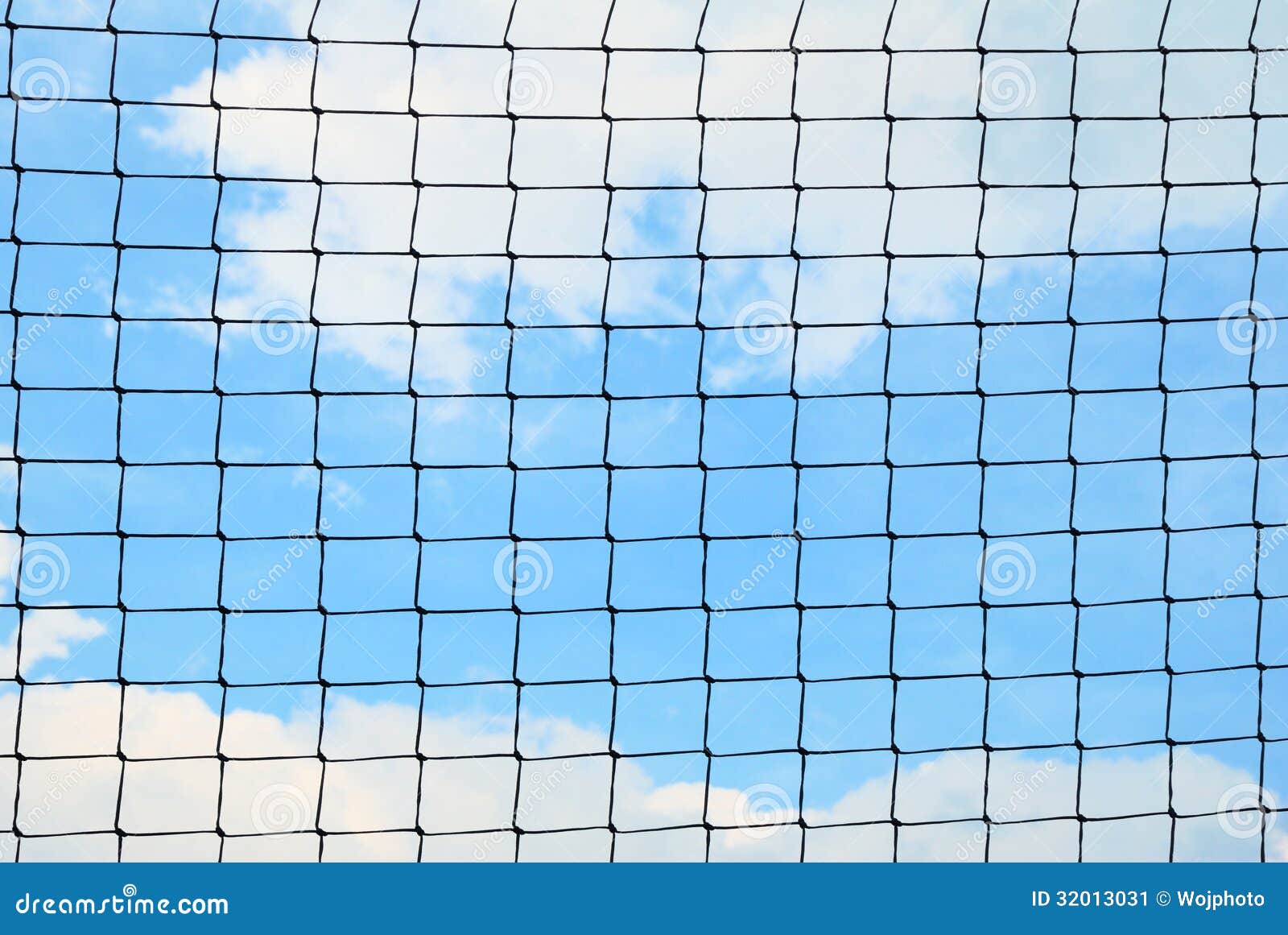 Simple Safety Net Against a Cloudy Sky Stock Image - Image of blue ...