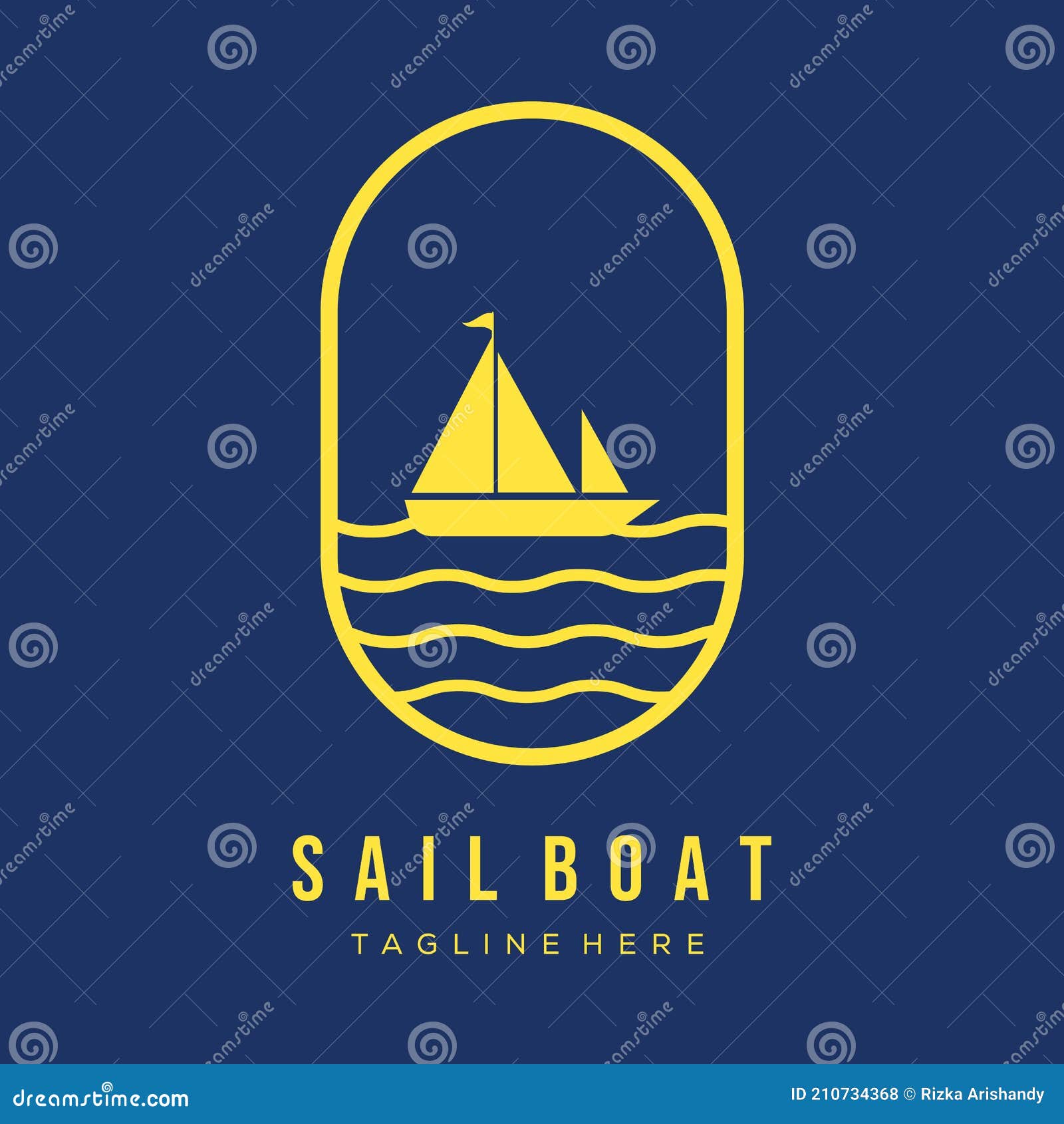 Simple Sail Boat Logo Vector Illustration Design Stock Vector ...