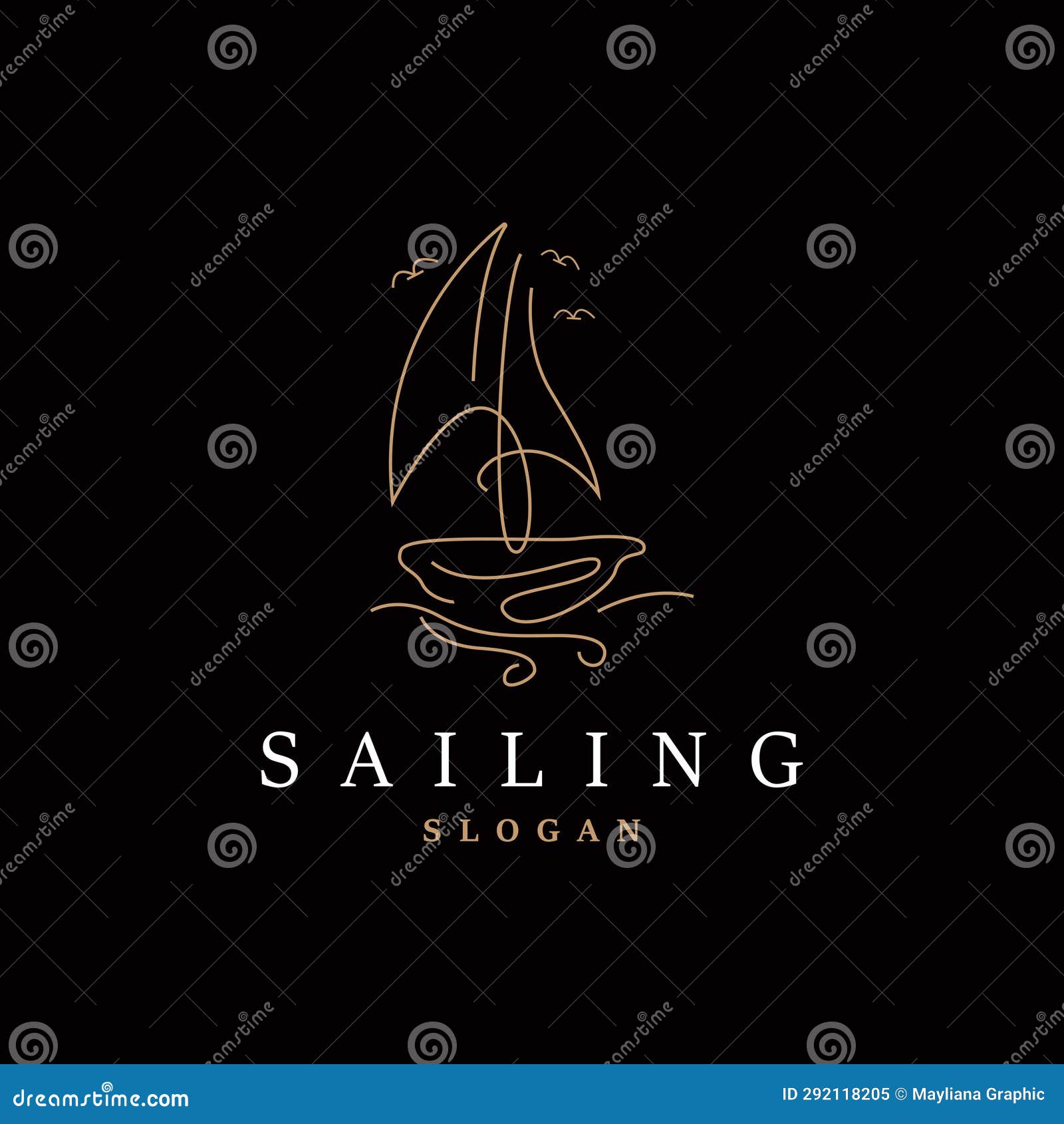 Simple Sailboat Logo Design, Symbol Vector Template Stock Vector ...