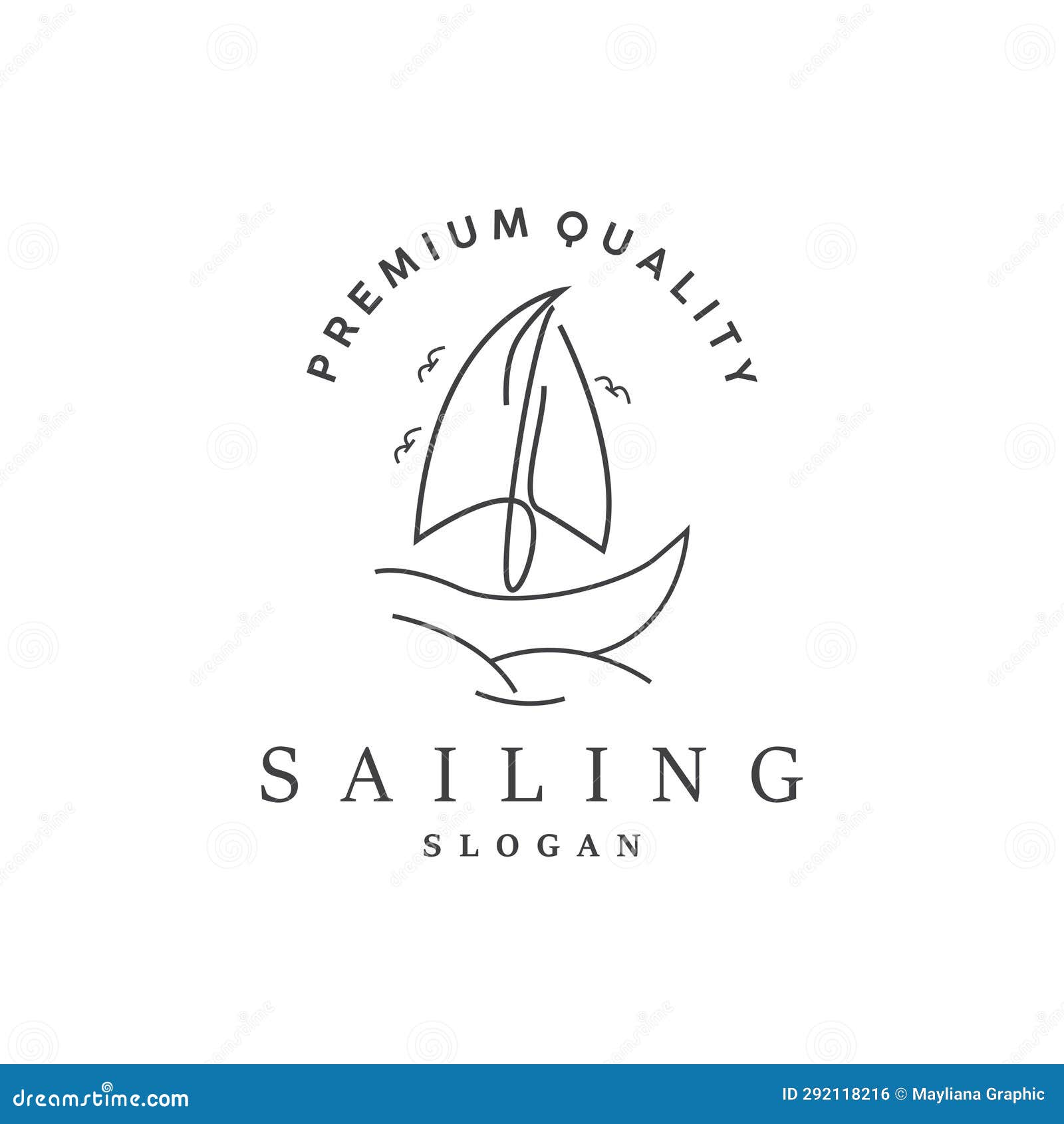 Simple Sailboat Logo Design, Symbol Vector Template Stock Vector ...