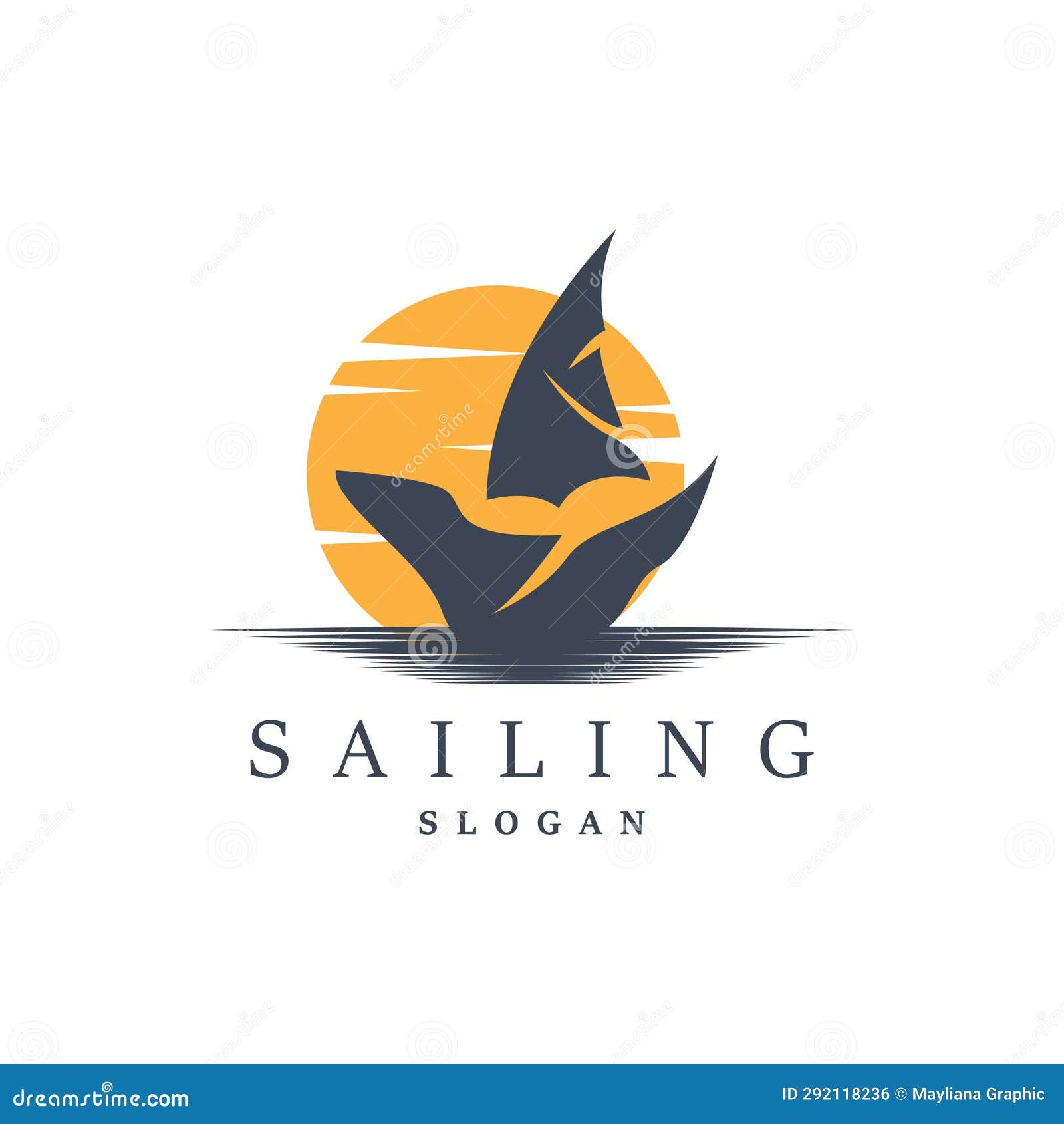 Simple Sailboat Logo Design, Symbol Vector Template Stock Vector ...