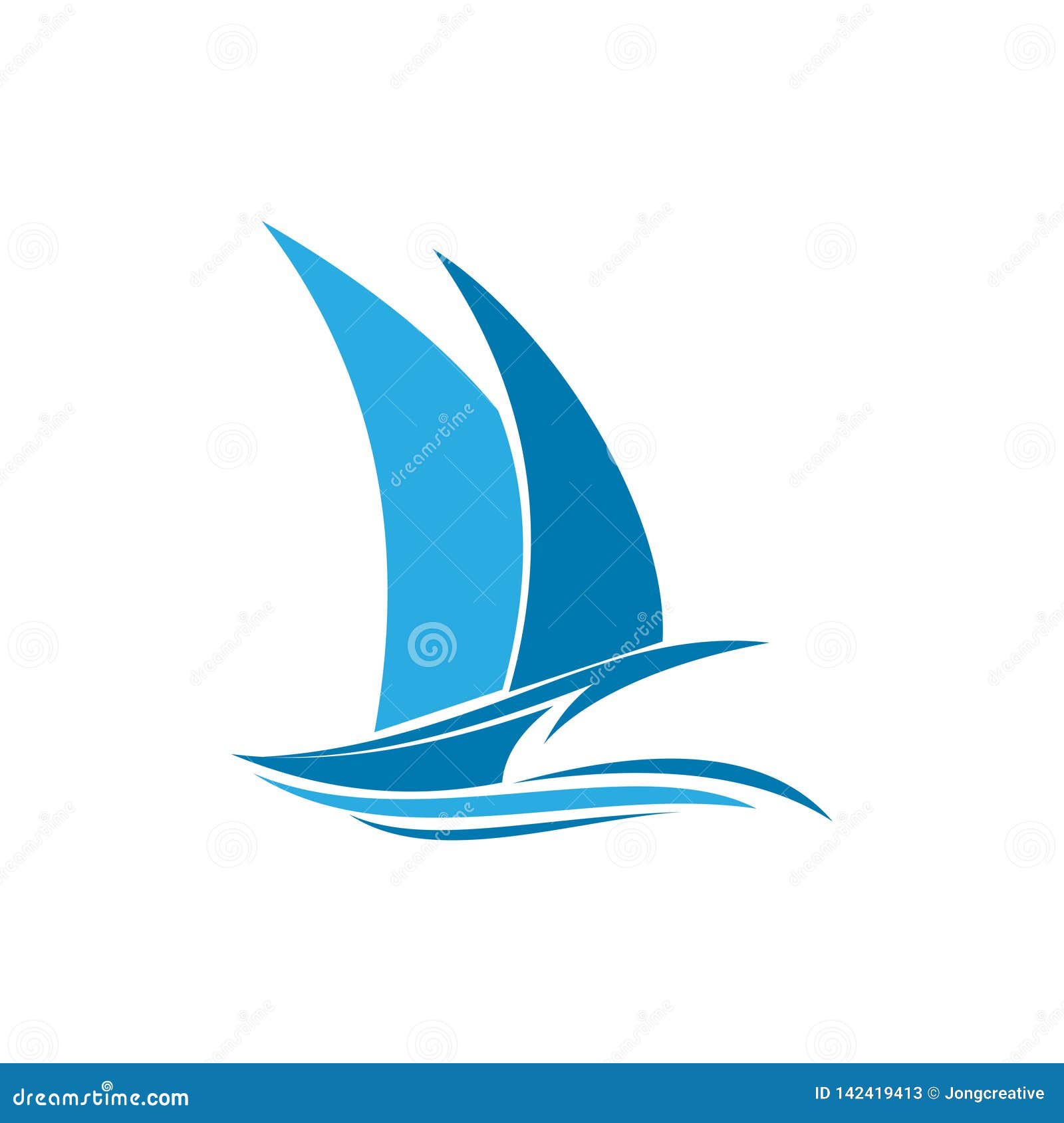 Simple Sailing Ship Voyage Journey Ocean Logo Stock Vector ...